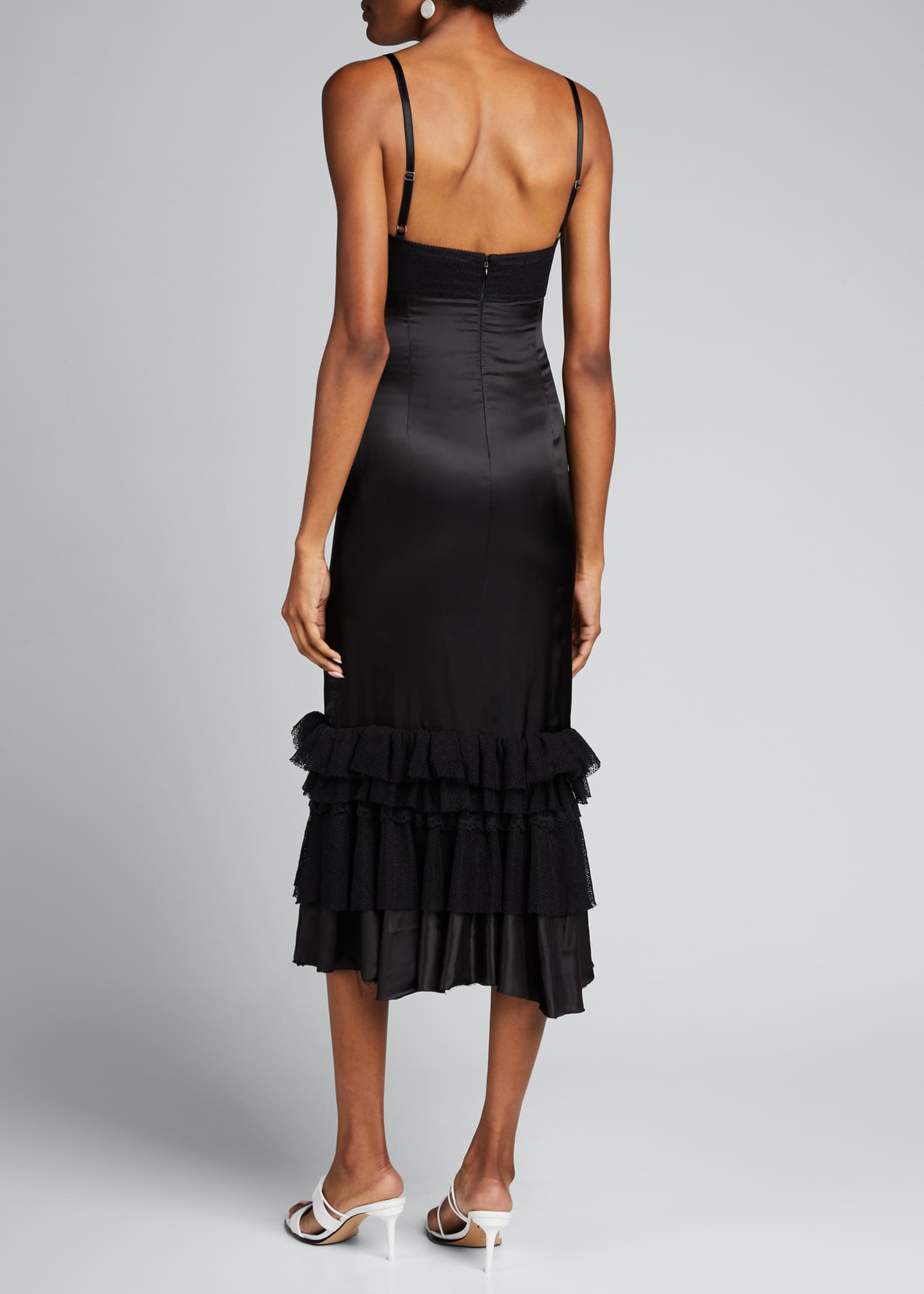 Brock Collection Woven Flounce-Hem Dress - Bergdorf Goodman