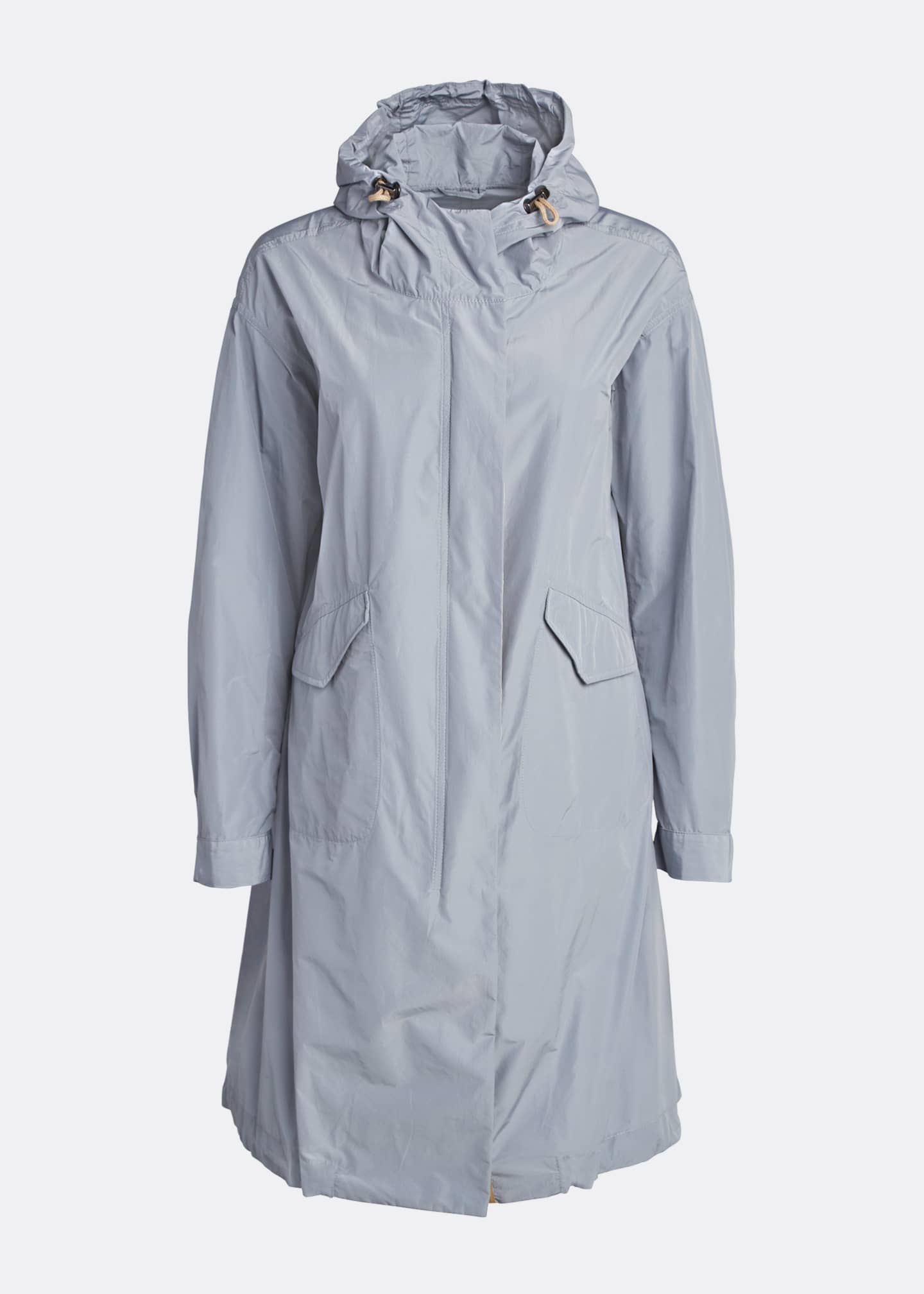 Brunello Cucinelli Hooded Long Taffeta Jacket - Bergdorf Goodman