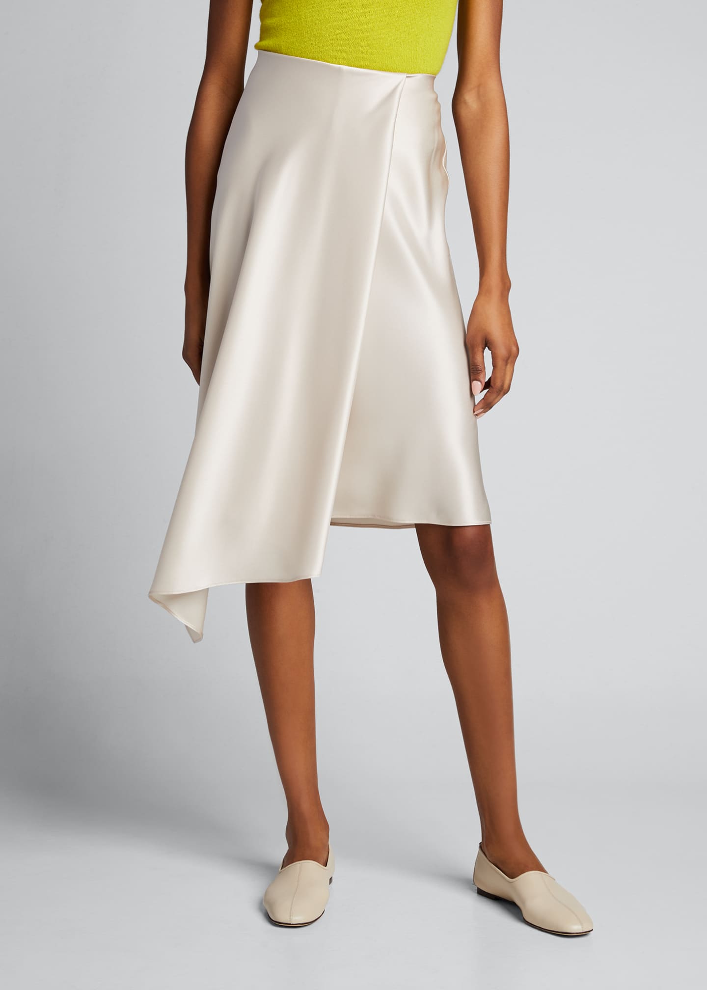 Alice + Olivia Jayla Front-Drape Slit Skirt - Bergdorf Goodman