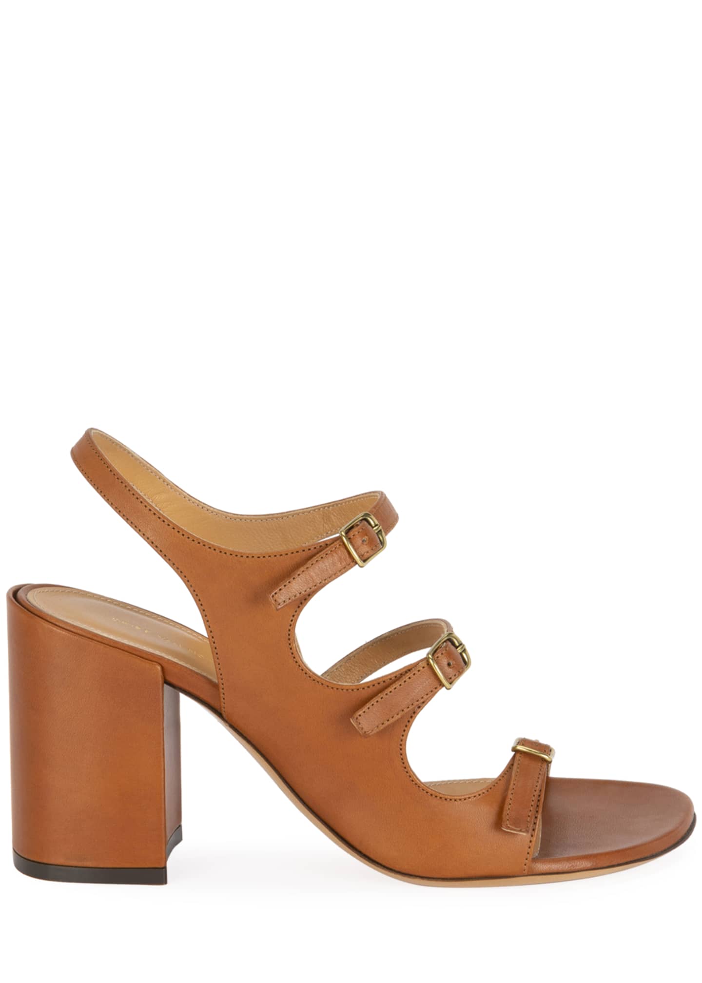 Dries Van Noten Three-Strap Block-Heel Sandals - Bergdorf Goodman