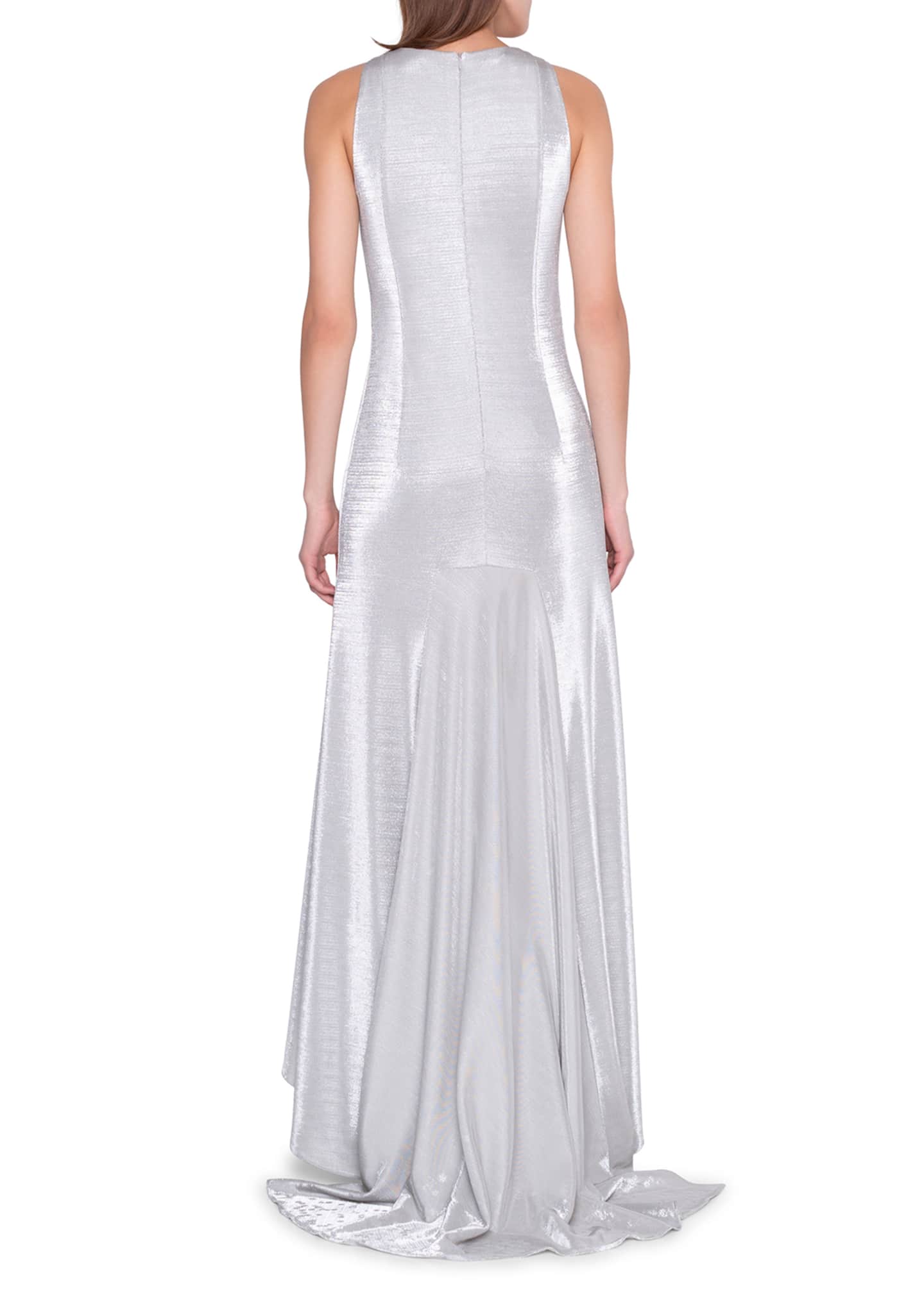 Akris Metallic High-Low Hem Gown - Bergdorf Goodman
