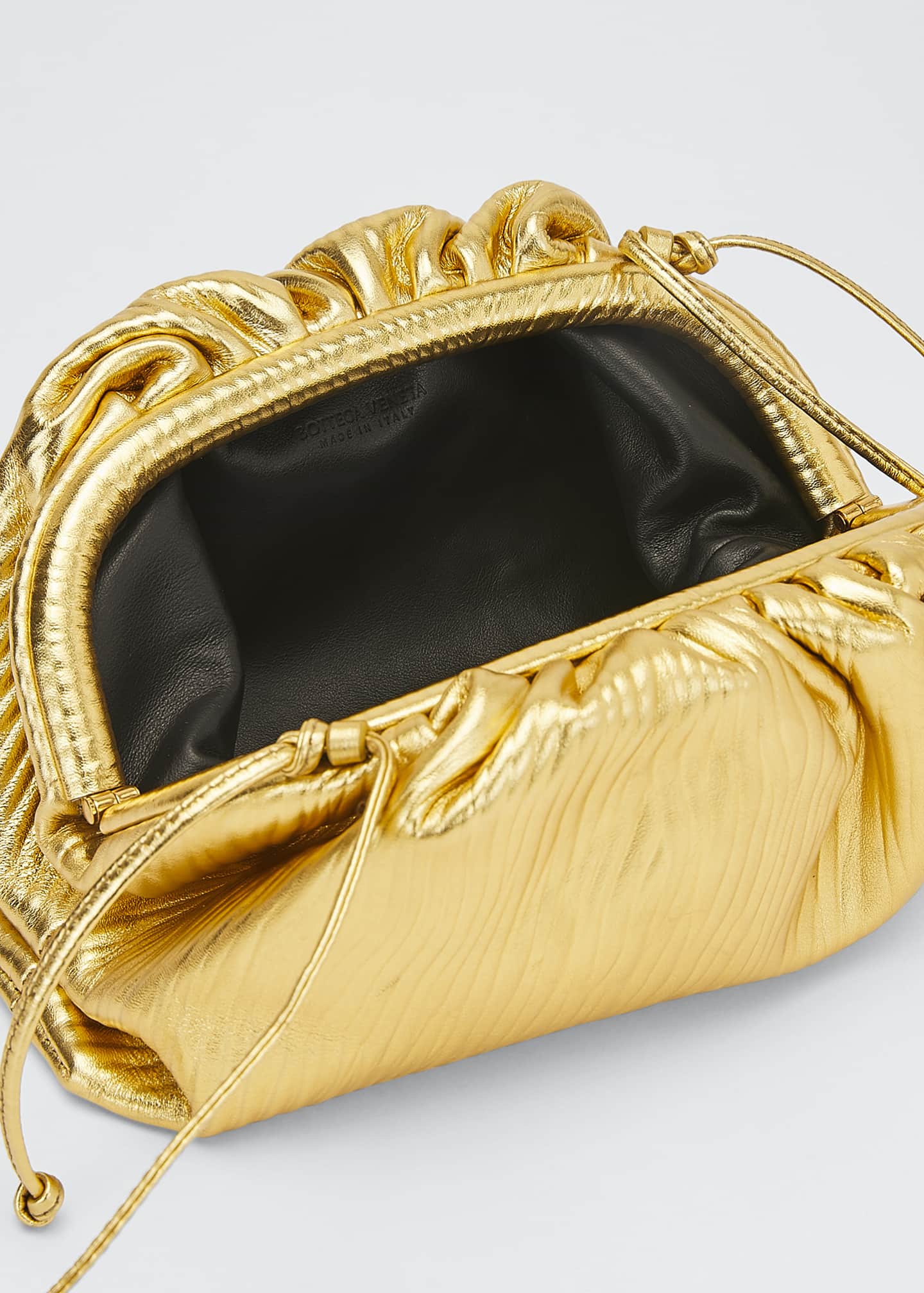 Bottega Veneta Small Metallic Pouch Bag - Bergdorf Goodman