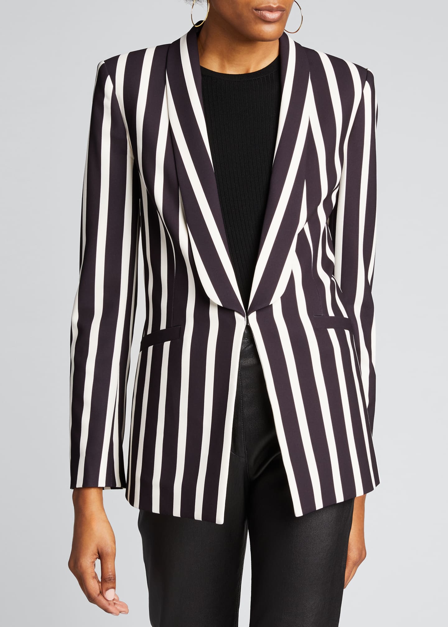 Alice + Olivia Skye Strong-Shoulder Boxy Boyfriend Blazer - Bergdorf Goodman