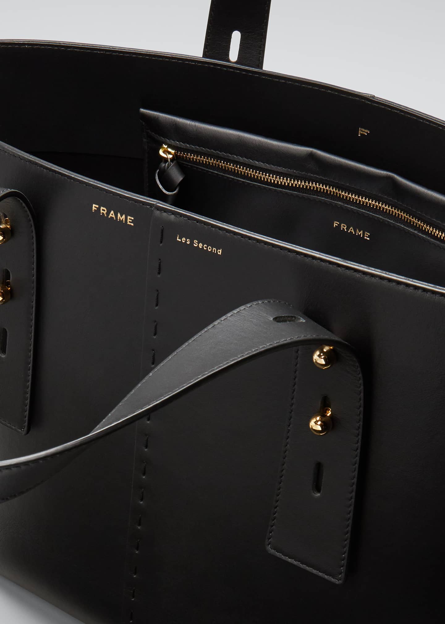 FRAME Medium Leather Top Handle Tote Bag - Bergdorf Goodman