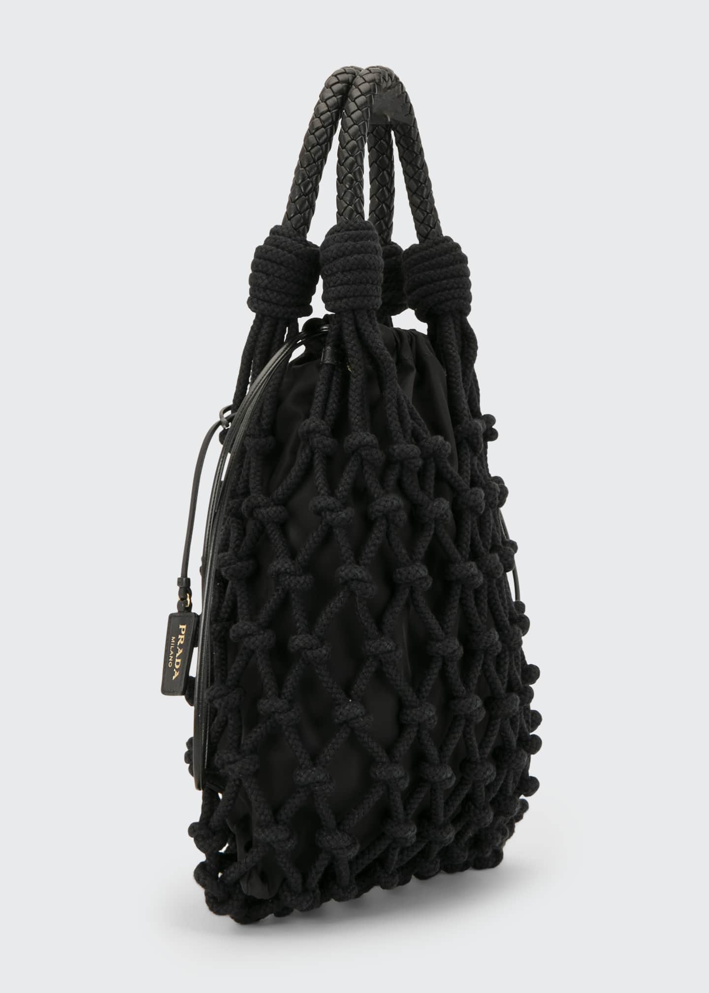Prada Rete Corda Rope Net Top-Handle Bag - Bergdorf Goodman