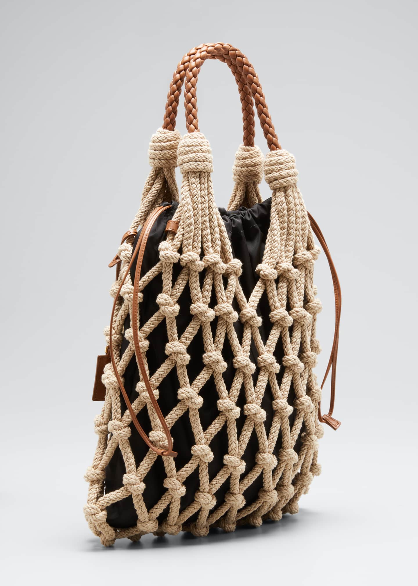 Prada Rete Corda Rope Net Top-Handle Bag - Bergdorf Goodman