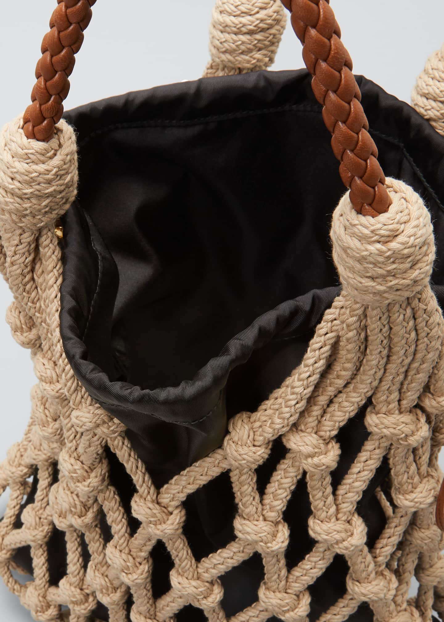 Prada Rete Corda Rope Net Top-Handle Bag - Bergdorf Goodman