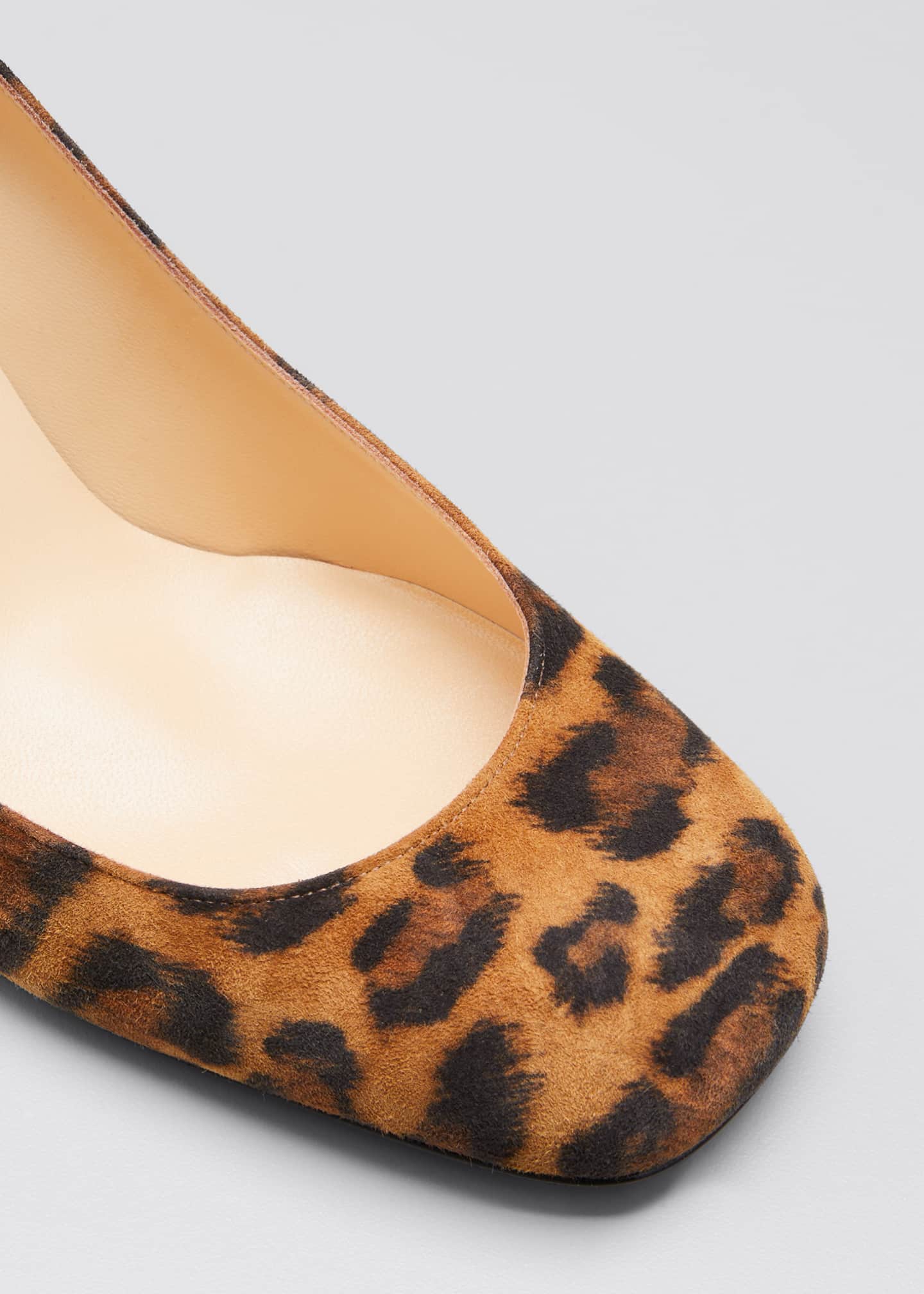 Christian Louboutin 70mm Leopard-Print Suede Red Sole Pumps - Bergdorf ...