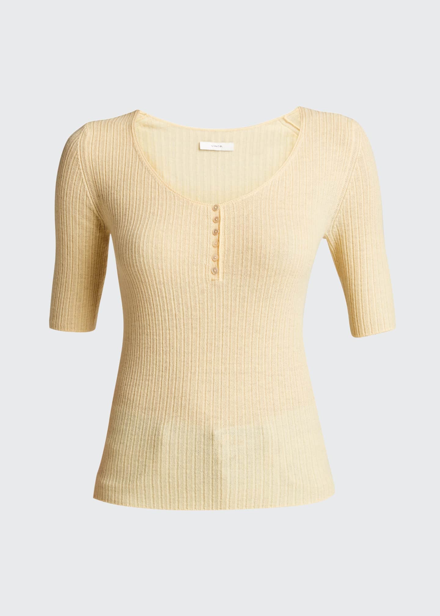 Vince Cashmere Henley Top - Bergdorf Goodman