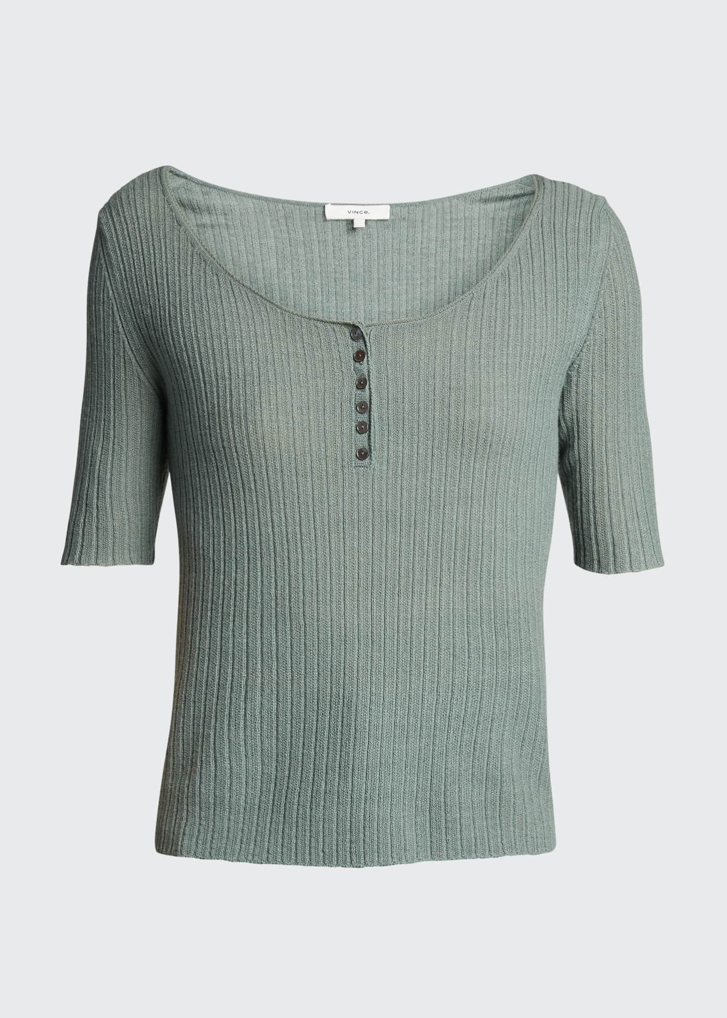 Vince Cashmere Henley Top - Bergdorf Goodman