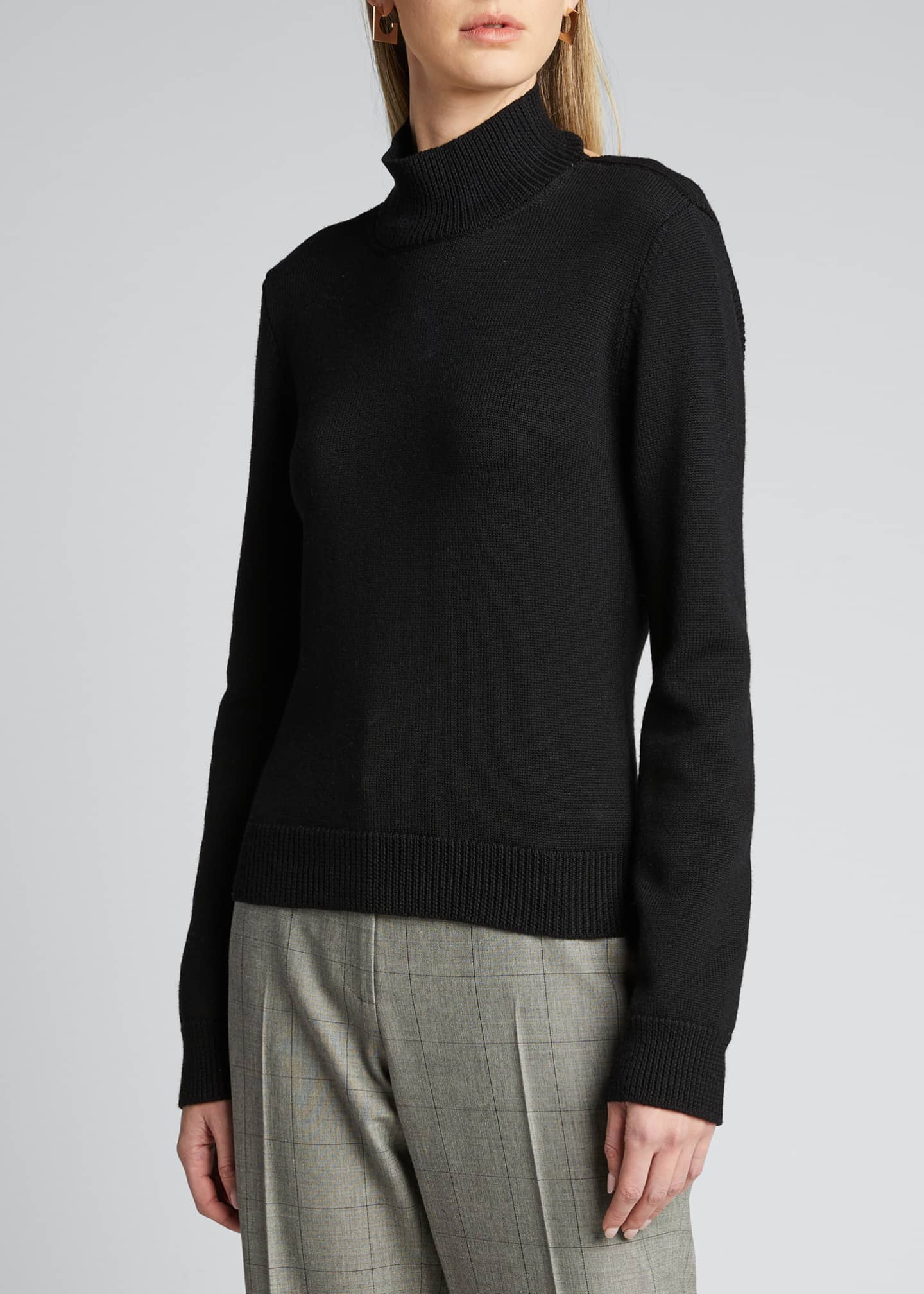 Monse Wool High-Neck Cowl-Back Sweater - Bergdorf Goodman