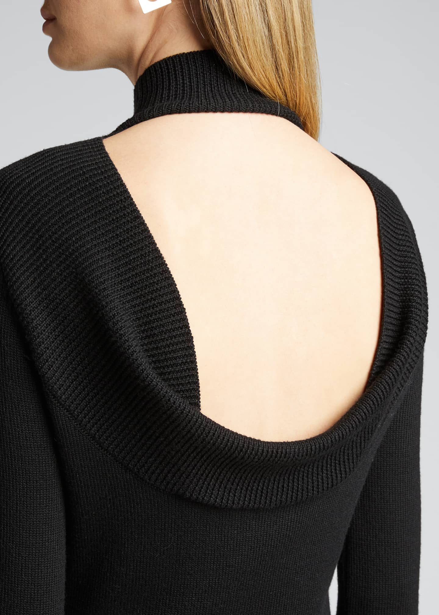 Monse Wool High-Neck Cowl-Back Sweater - Bergdorf Goodman