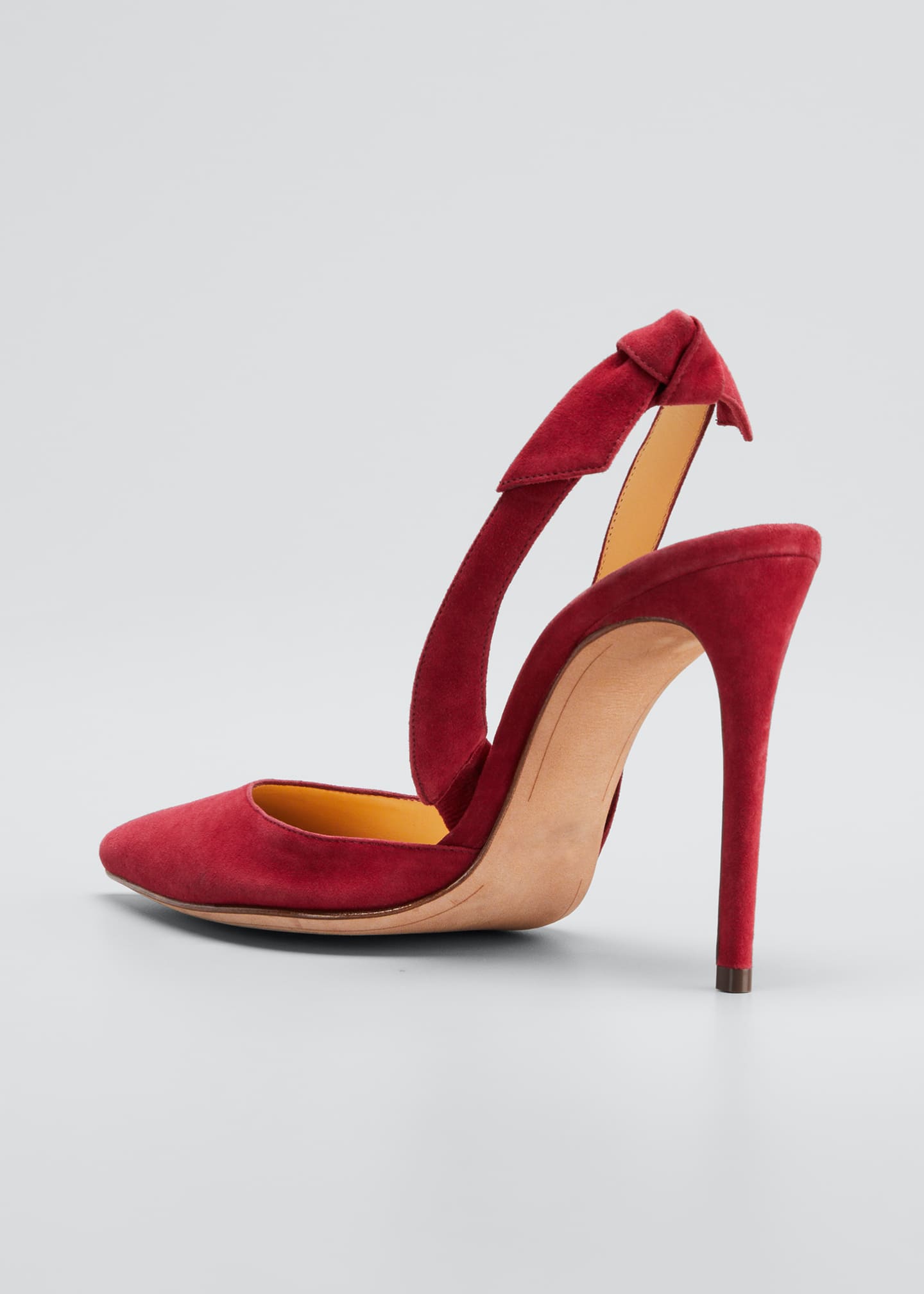 Alexandre Birman Clarita Knotted Slingback Suede Pumps - Bergdorf Goodman