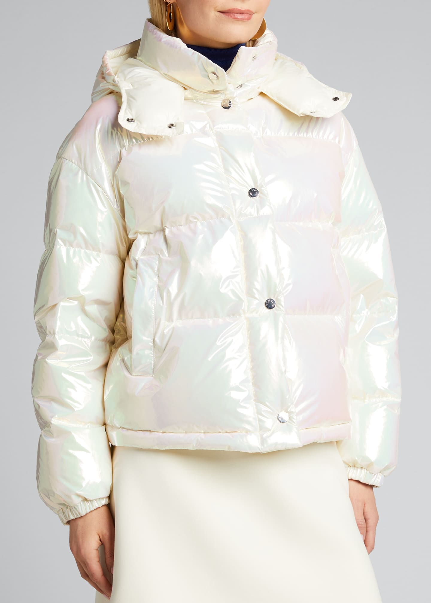 Moncler Daos Metallic Down Jacket - Bergdorf Goodman
