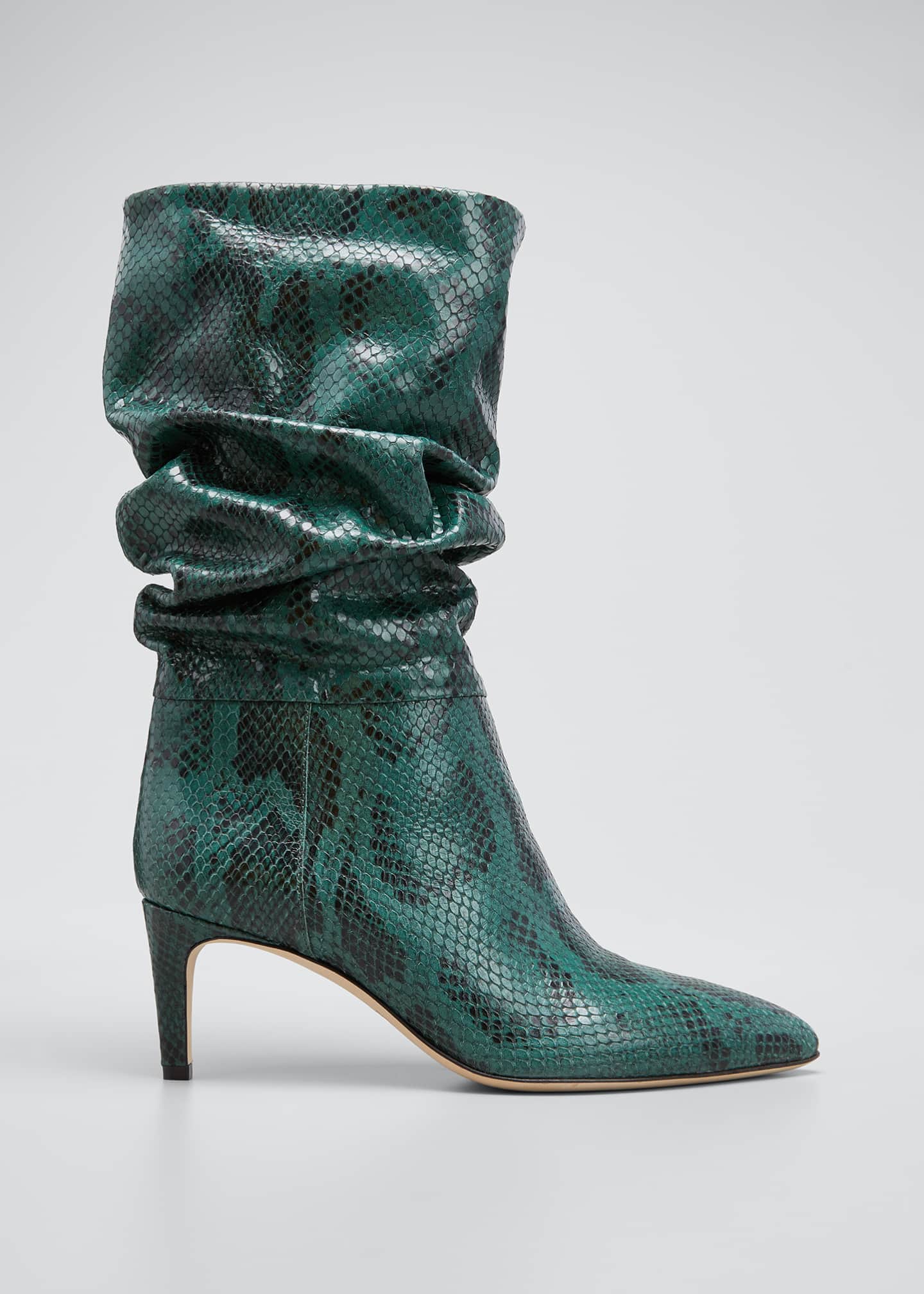 Paris Texas 60mm Python-Print Slouchy Boots - Bergdorf Goodman