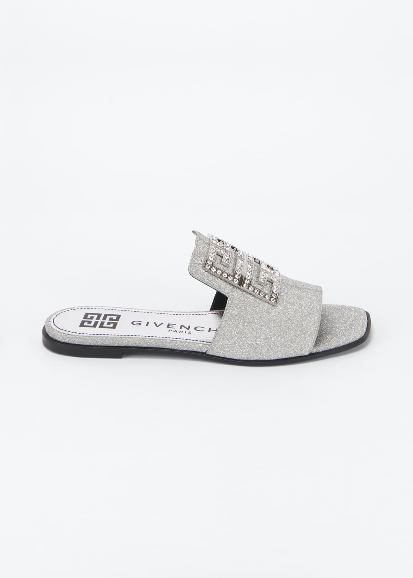 Givenchy 4G Medallion Glitter Mule Sandals - Bergdorf Goodman