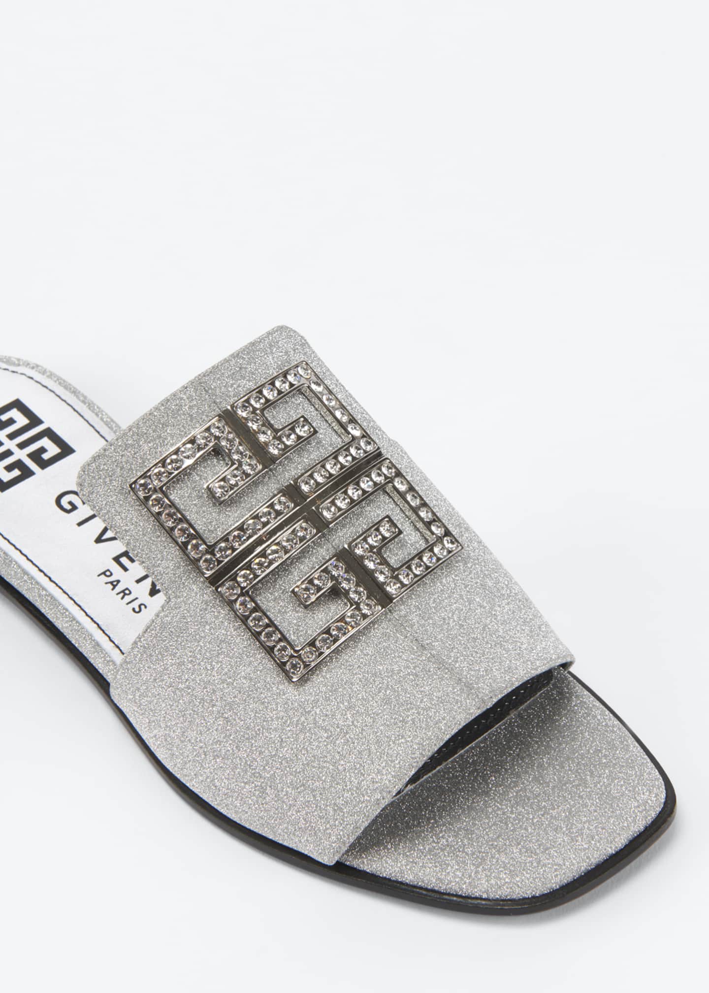 Givenchy 4G Medallion Glitter Mule Sandals - Bergdorf Goodman