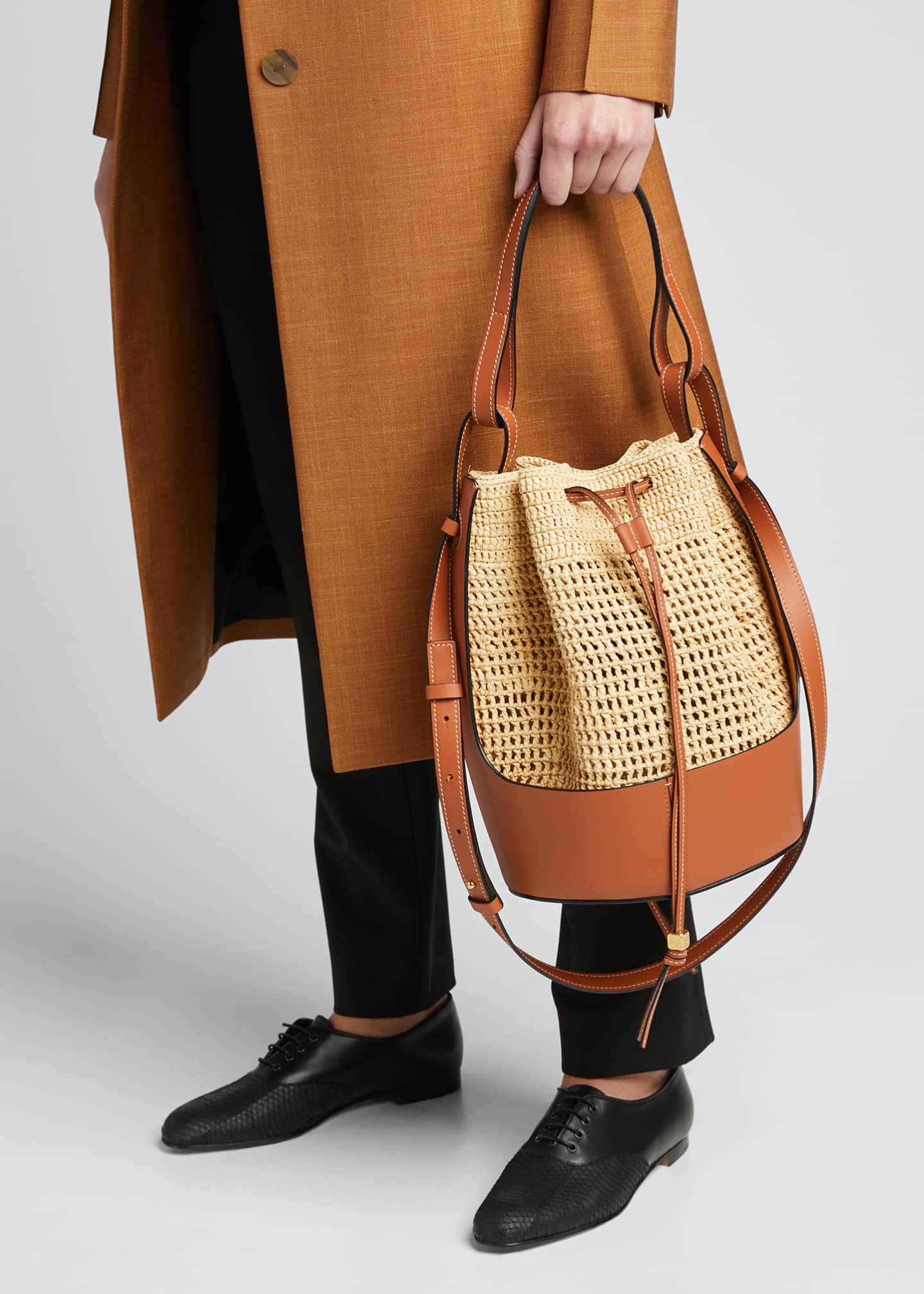 Loewe Balloon Small Two-Tone Bucket Bag - Bergdorf Goodman