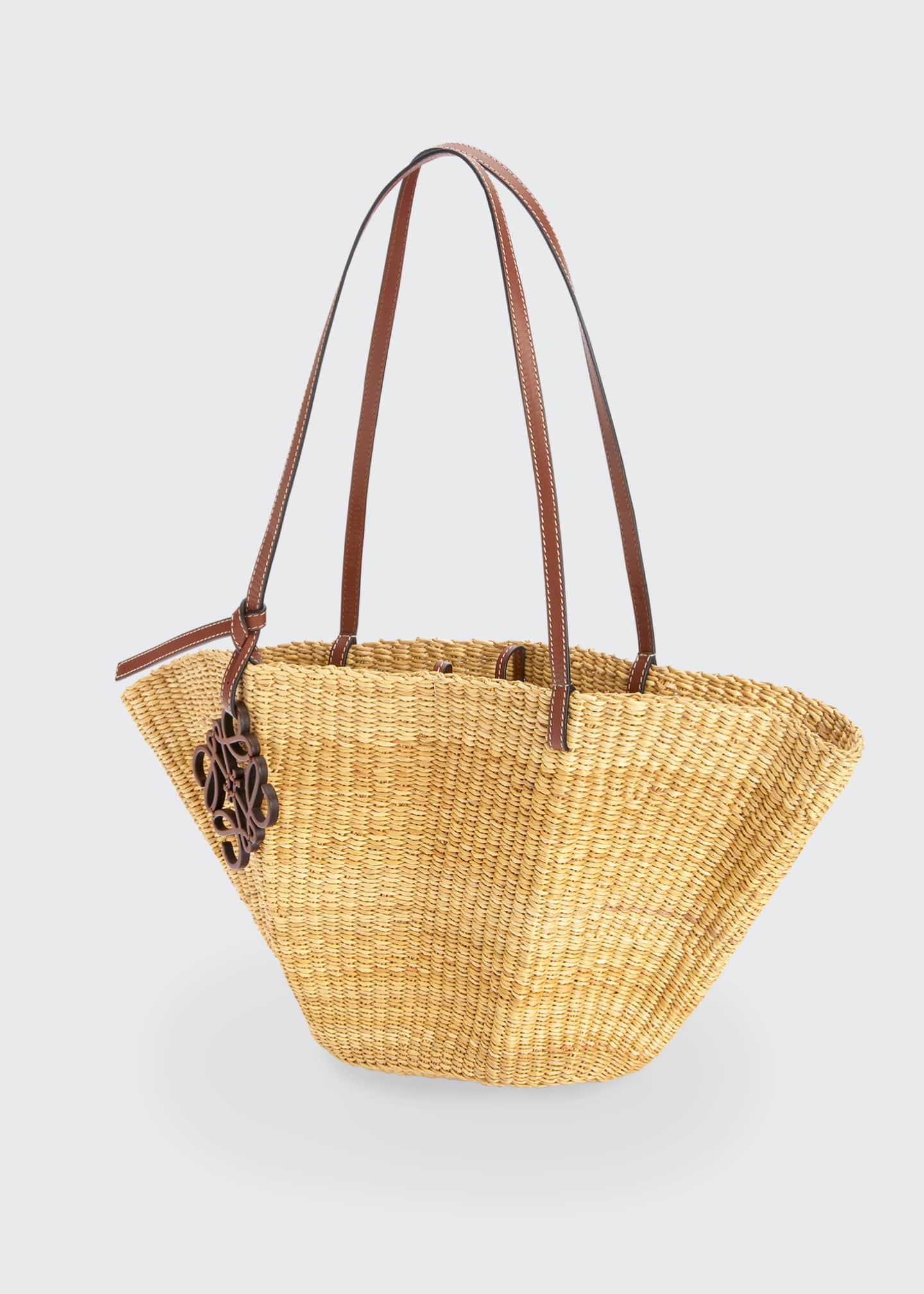 Loewe Shell Straw Basket Small Tote Bag - Bergdorf Goodman