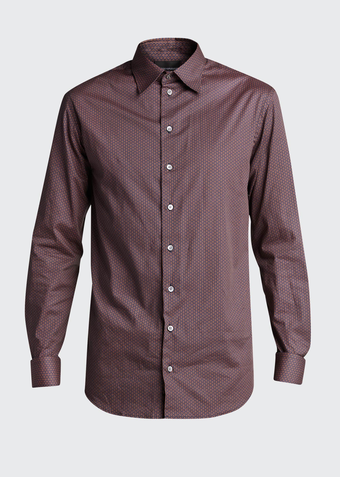 Emporio Armani Men's Geo-Pattern Sport Shirt - Bergdorf Goodman