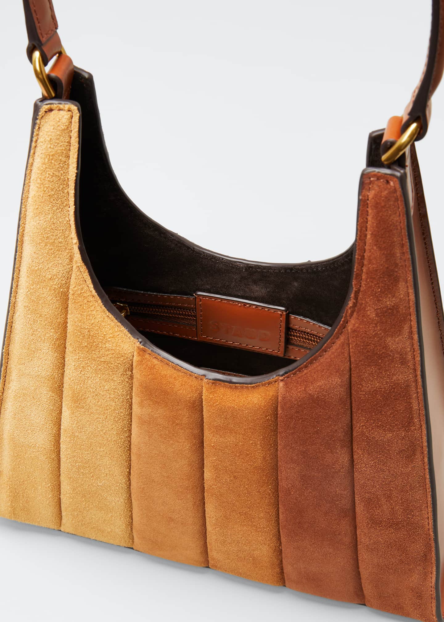 Staud Rey Striped Suede Shoulder Bag - Bergdorf Goodman