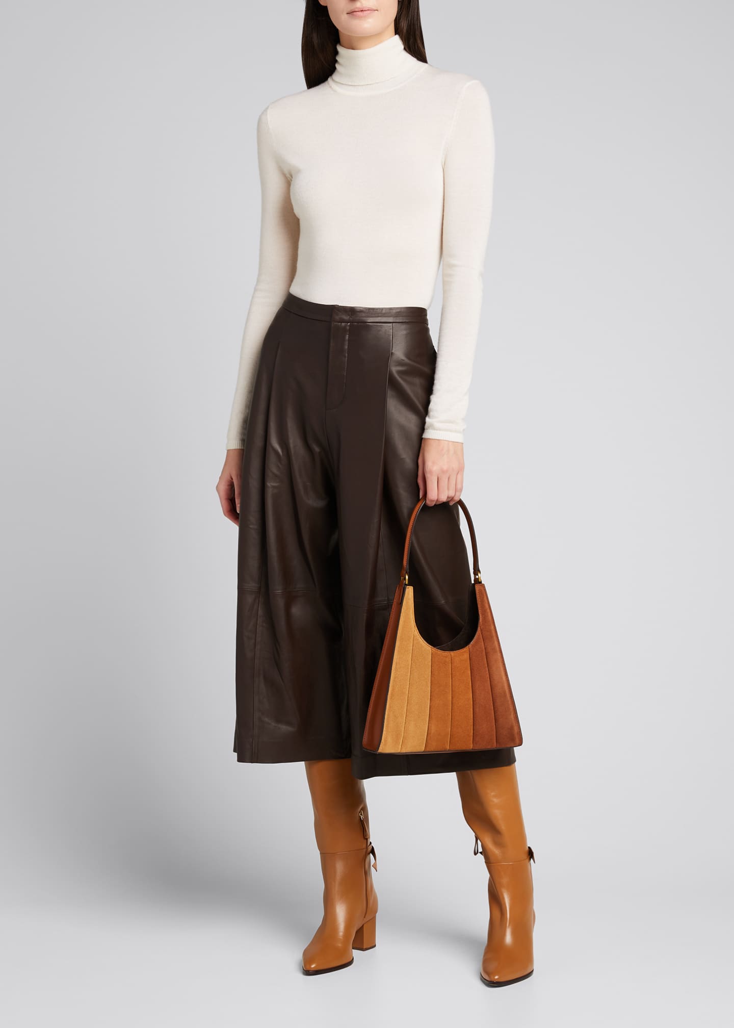 Staud Rey Striped Suede Shoulder Bag - Bergdorf Goodman