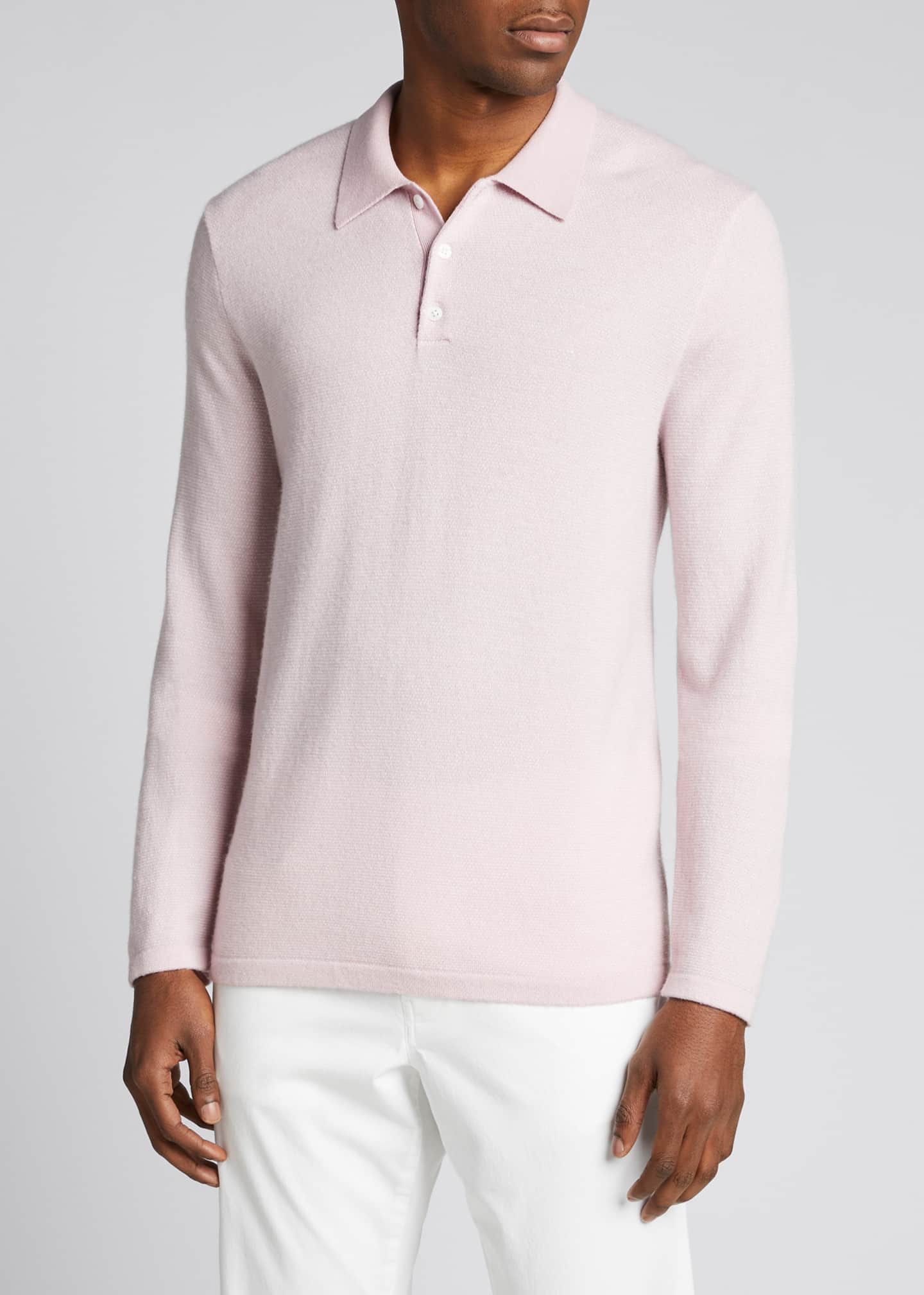 Vince Men's Wool-Cashmere Birdseye Polo Shirt - Bergdorf Goodman