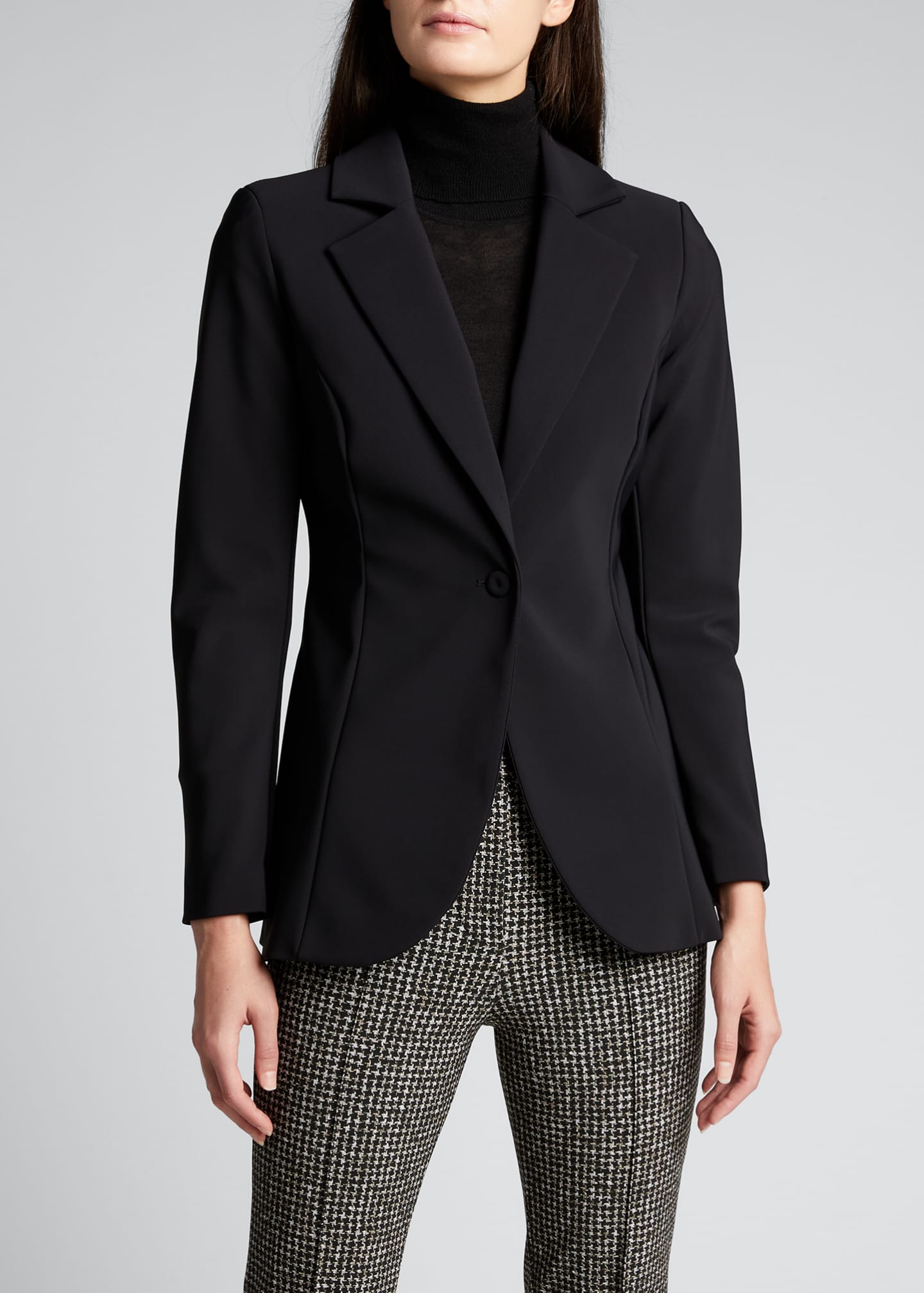 Chiara Boni La Petite Robe Lua One-Button Scuba Jersey Blazer - Bergdorf Goodman