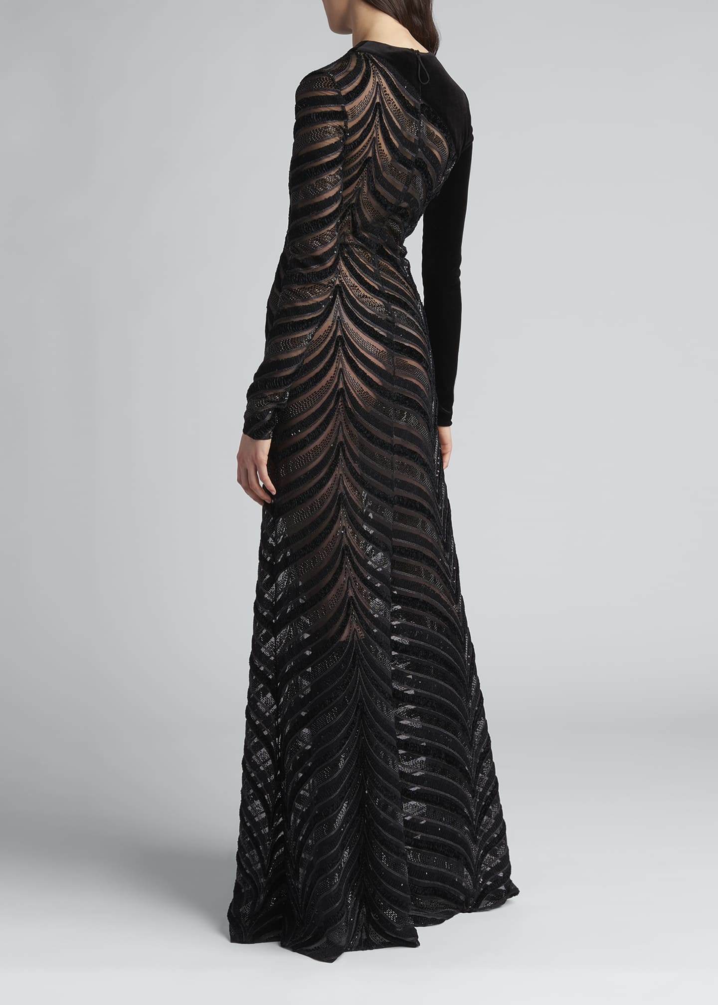 Giorgio Armani Embroidered Tulle & Velvet Gown - Bergdorf Goodman