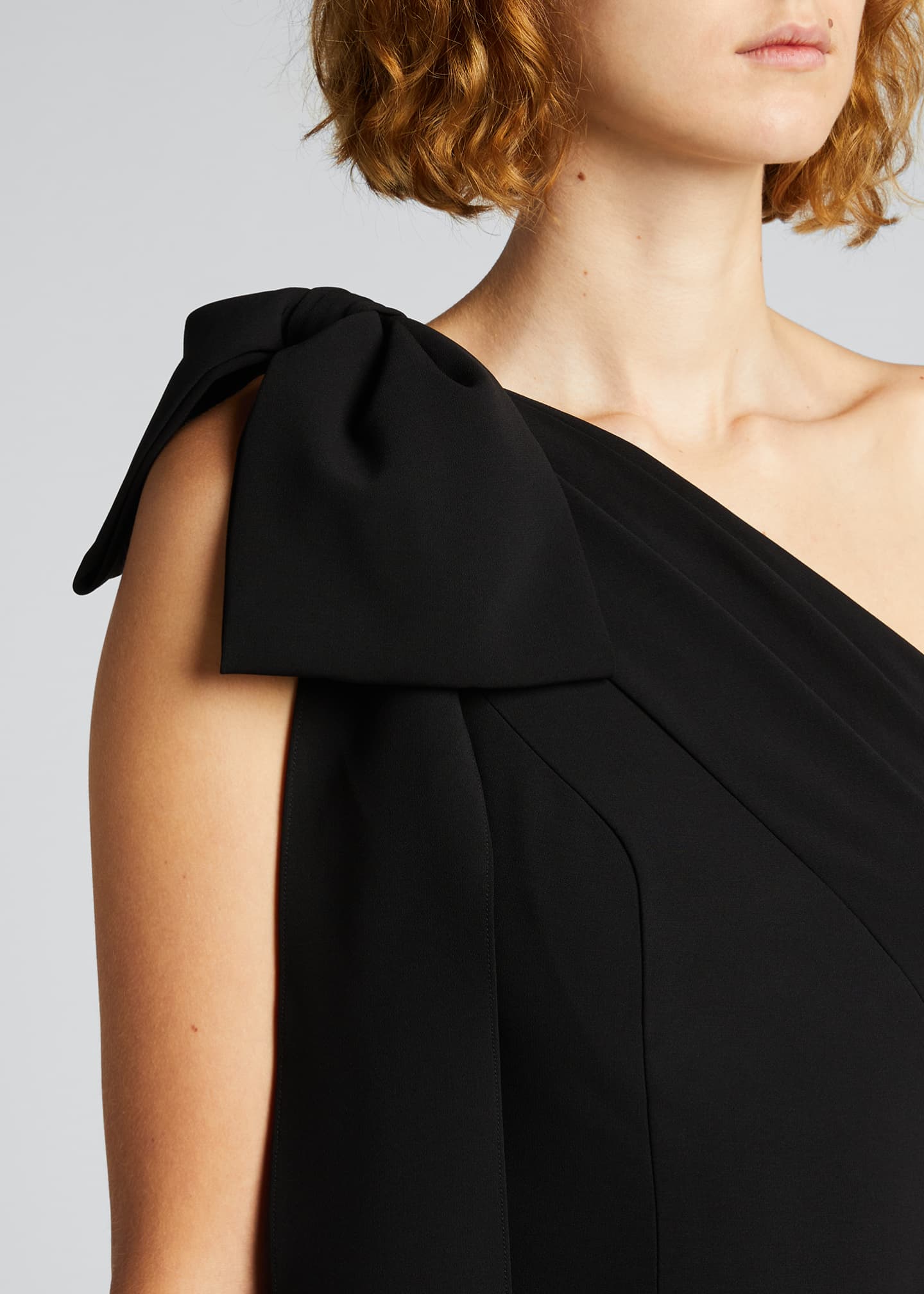 Marchesa Notte Draped One-Shoulder Asymmetrical Ruffle Hem Dress - Bergdorf Goodman