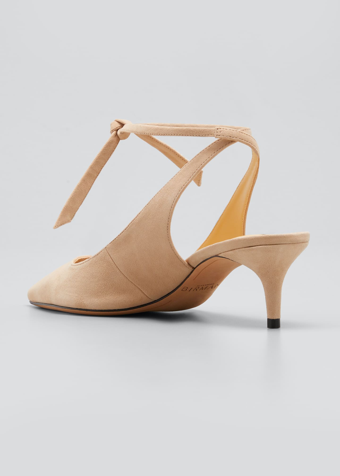Alexandre Birman Clarita 50 Suede Slingback Ankle-Tie Pumps - Bergdorf ...