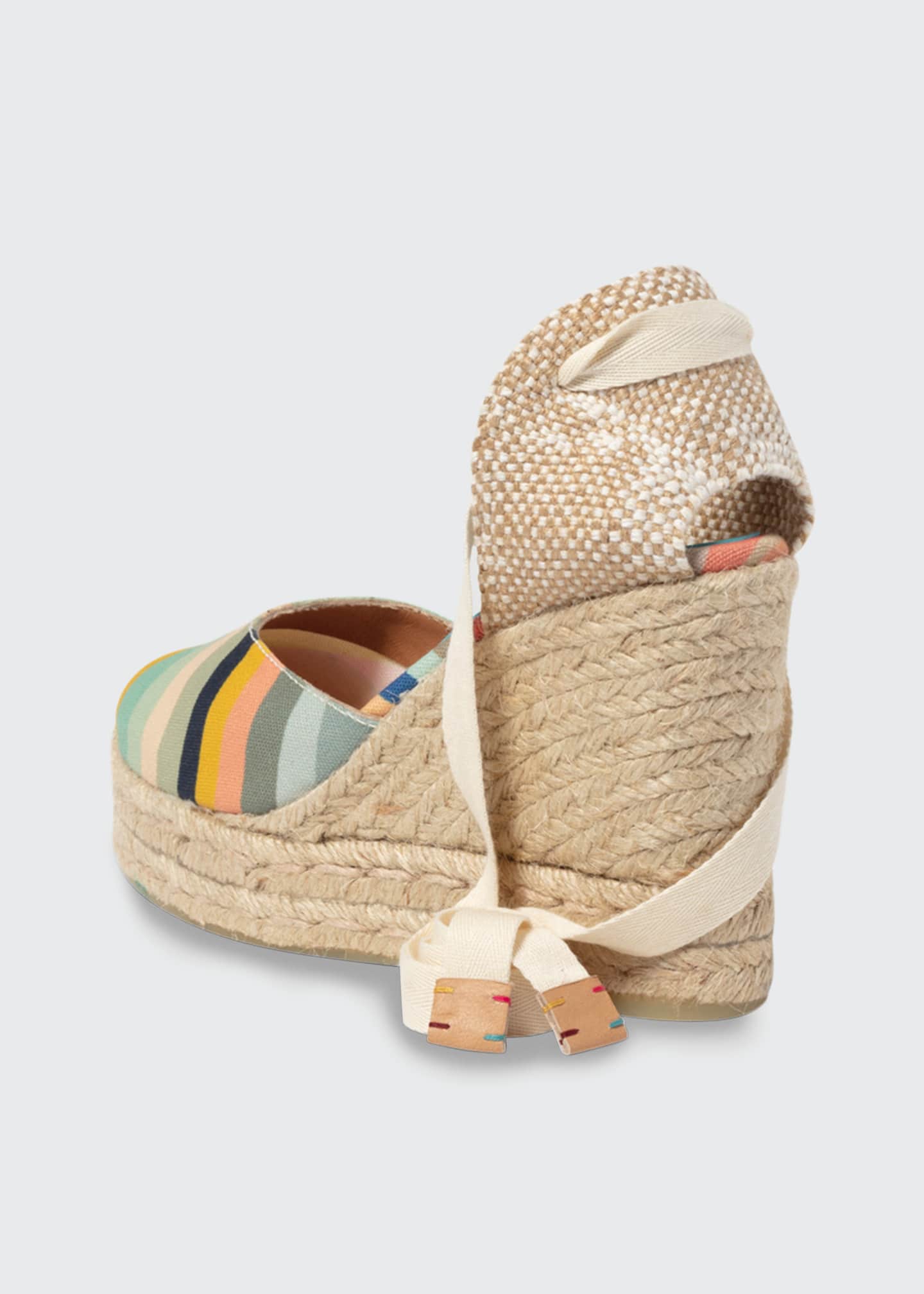 Castaner x Paul Smith x Paul Smith Carina Rainbow Ankle-Tie Espadrilles ... Castaner x Paul Smith x Paul Smith Carina Rainbow Ankle-Tie Espadrilles ...