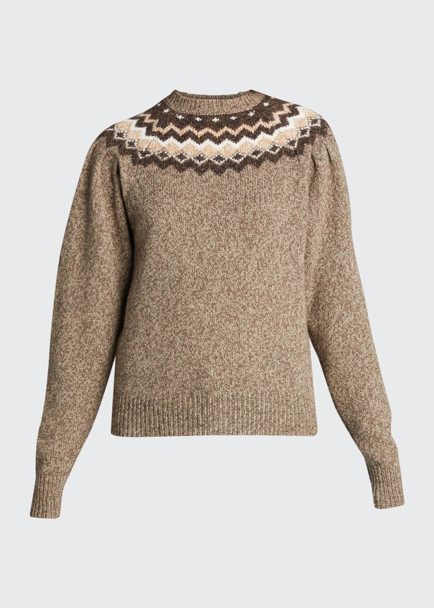 FRAME Fair Isle Wool Crewneck Sweater - Bergdorf Goodman