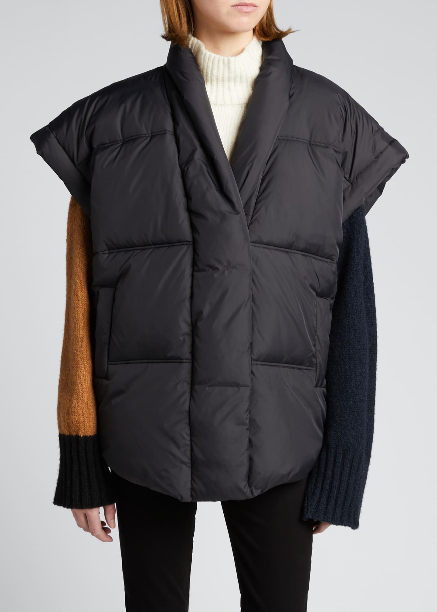 FRAME Collared Short-Sleeve Puffer Jacket - Bergdorf Goodman