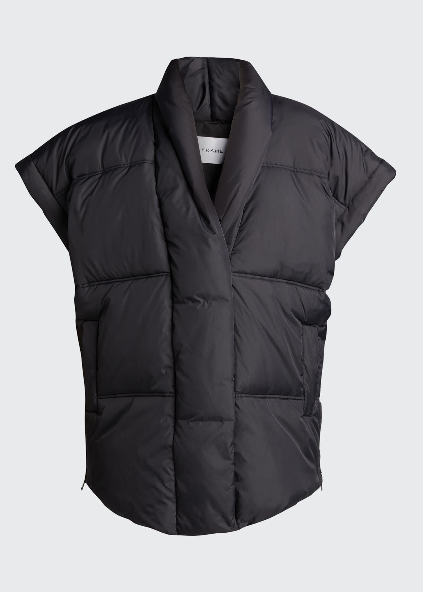 FRAME Collared Short-Sleeve Puffer Jacket - Bergdorf Goodman