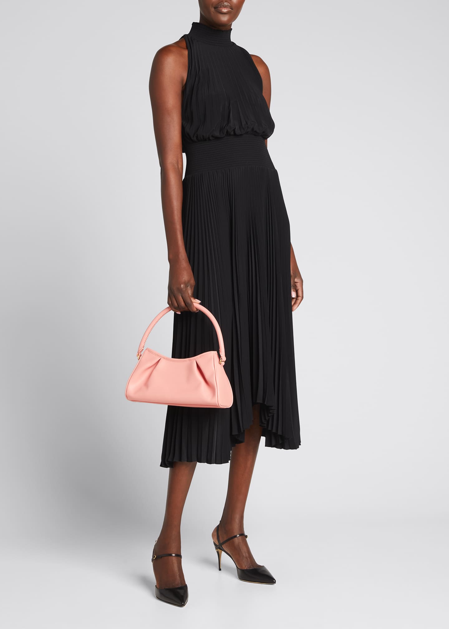 Elleme Dimple Smooth Leather Pleated Shoulder Bag - Bergdorf Goodman