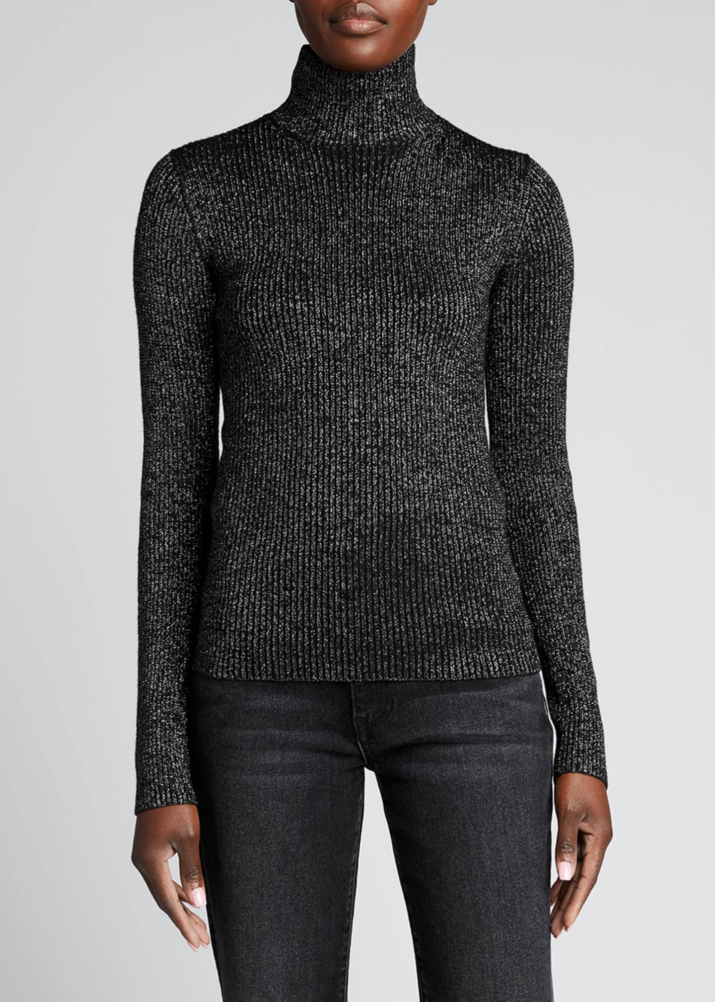 RE/DONE 60s Slim Metallic Turtleneck Top - Bergdorf Goodman