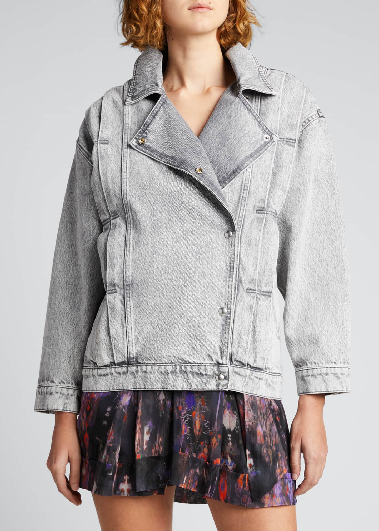 Iro Noumi Snap-Front Denim Jacket - Bergdorf Goodman