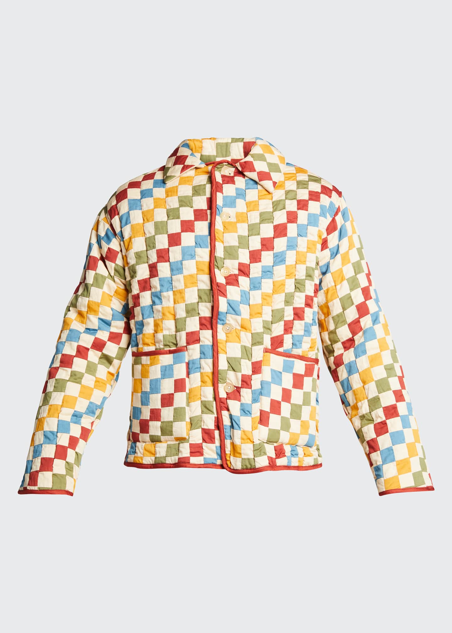 Bode Men's Stamp Quilt Workwear Jacket - Bergdorf Goodman