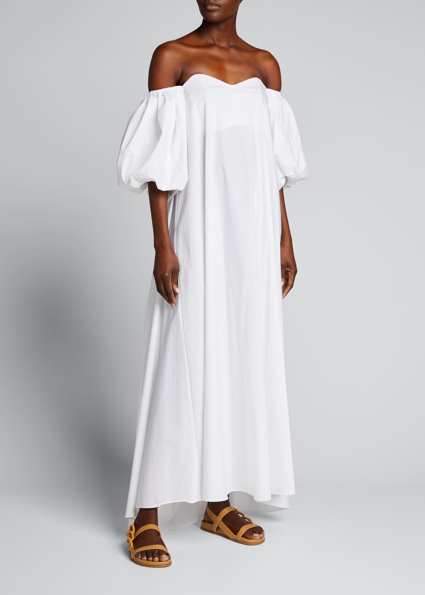 Caroline Constas Palmer Off Shoulder Puff Sleeve Maxi Dress Bergdorf Goodman