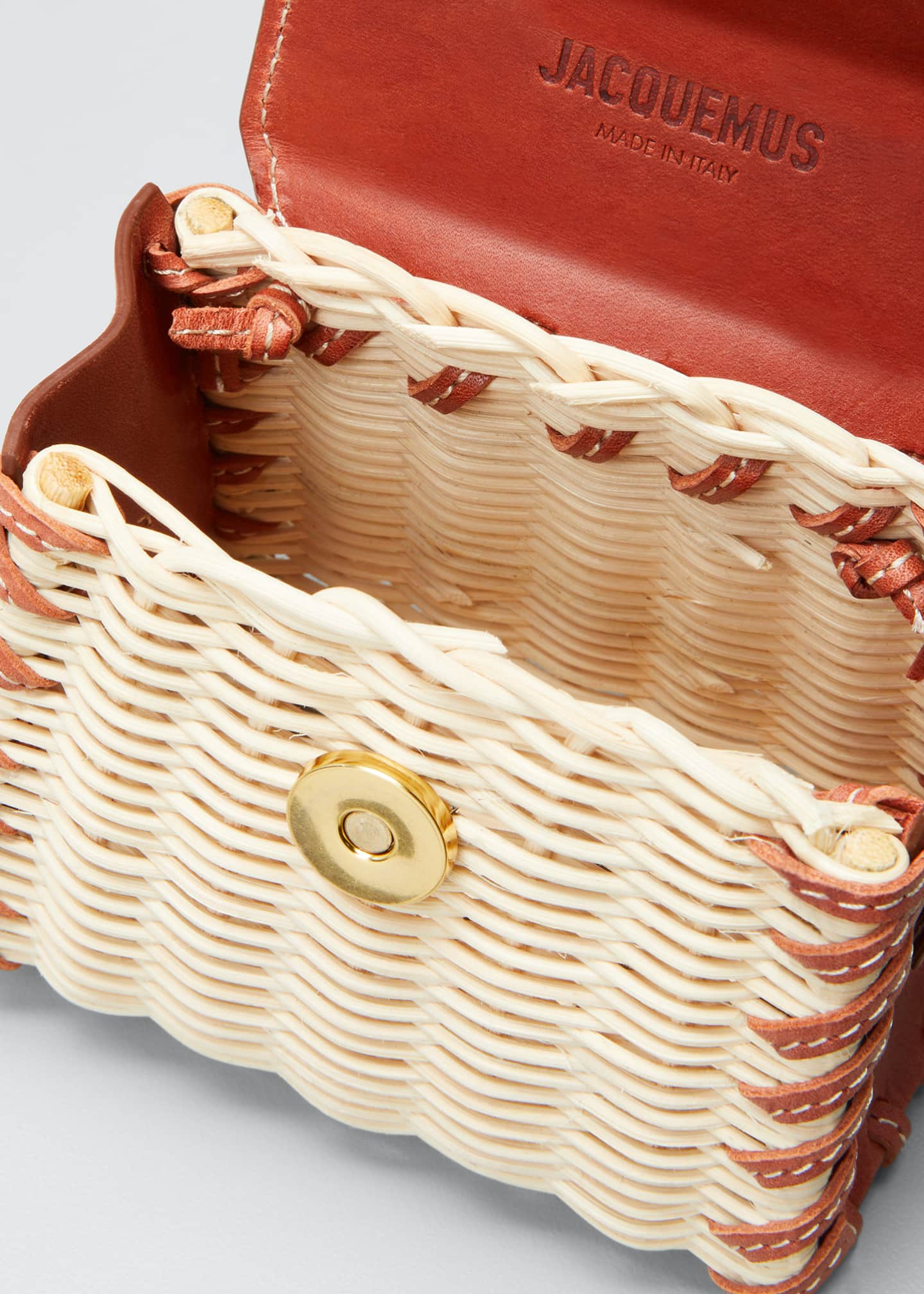 Jacquemus Le Chiquito Wicker & Leather Top-Handle Bag - Bergdorf Goodman