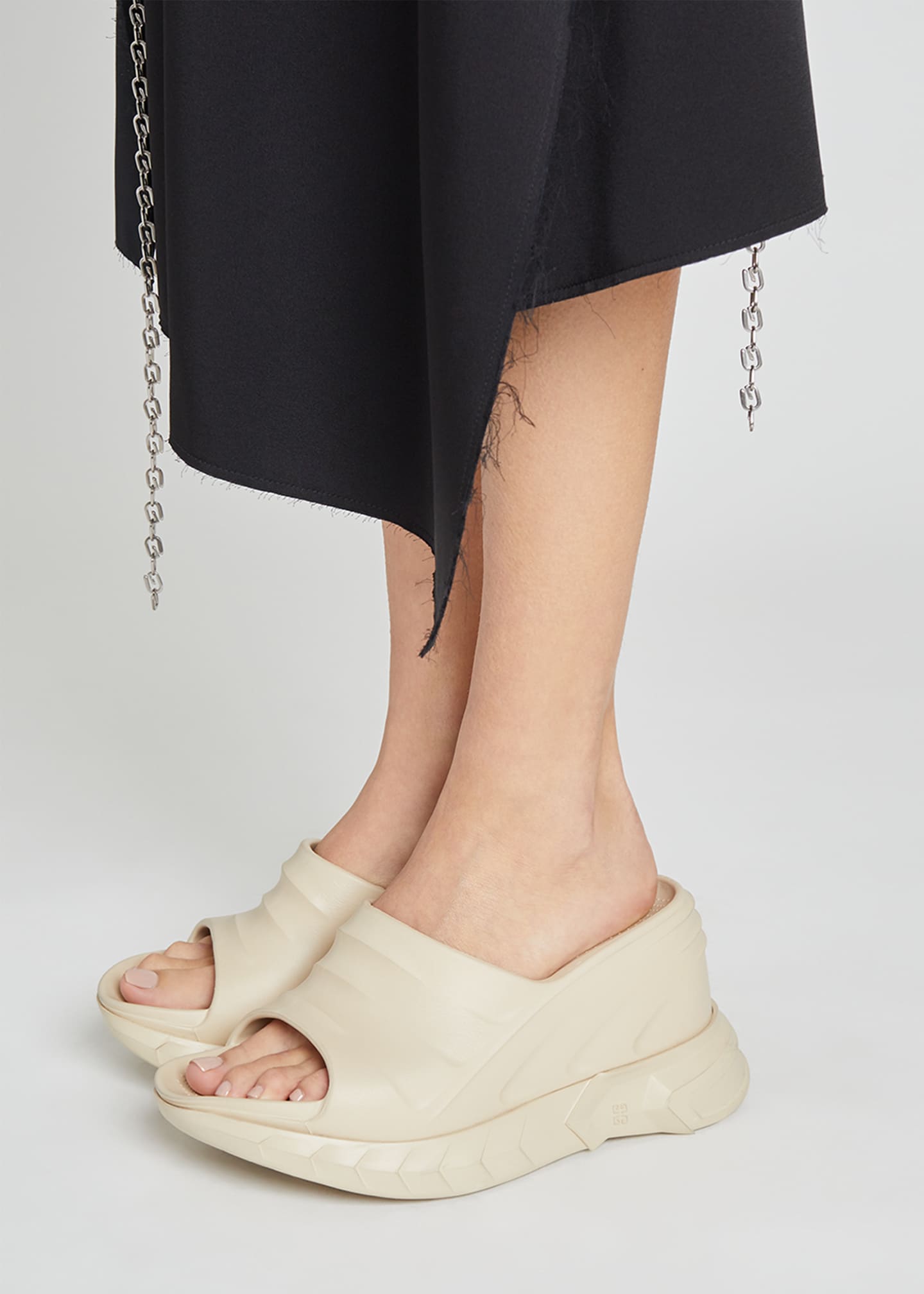 Givenchy Marshmellow Rubber Wedge Mule Sandals - Bergdorf Goodman