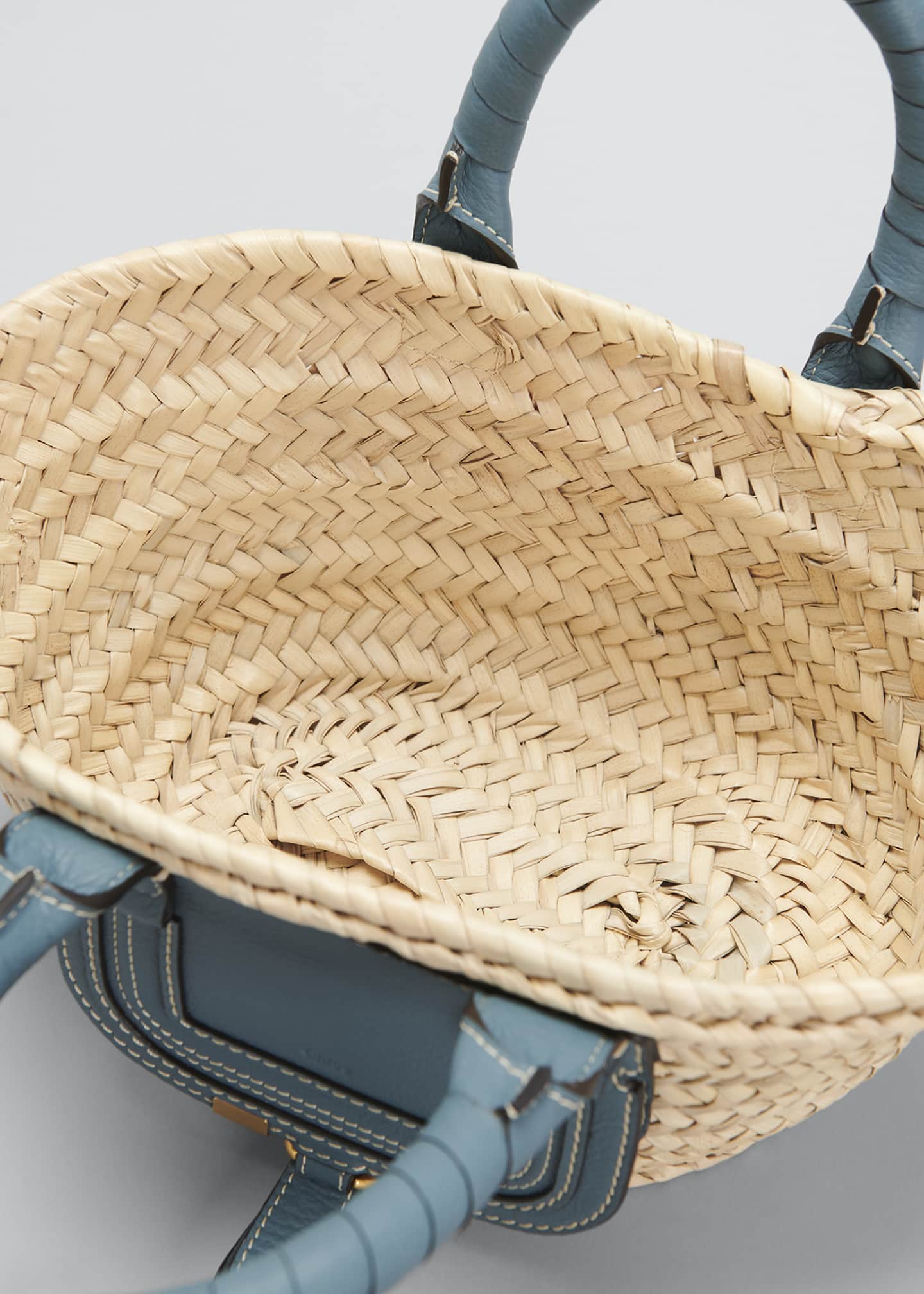 Chloe Marcie Mini Raffia Basket Tote Bag - Bergdorf Goodman