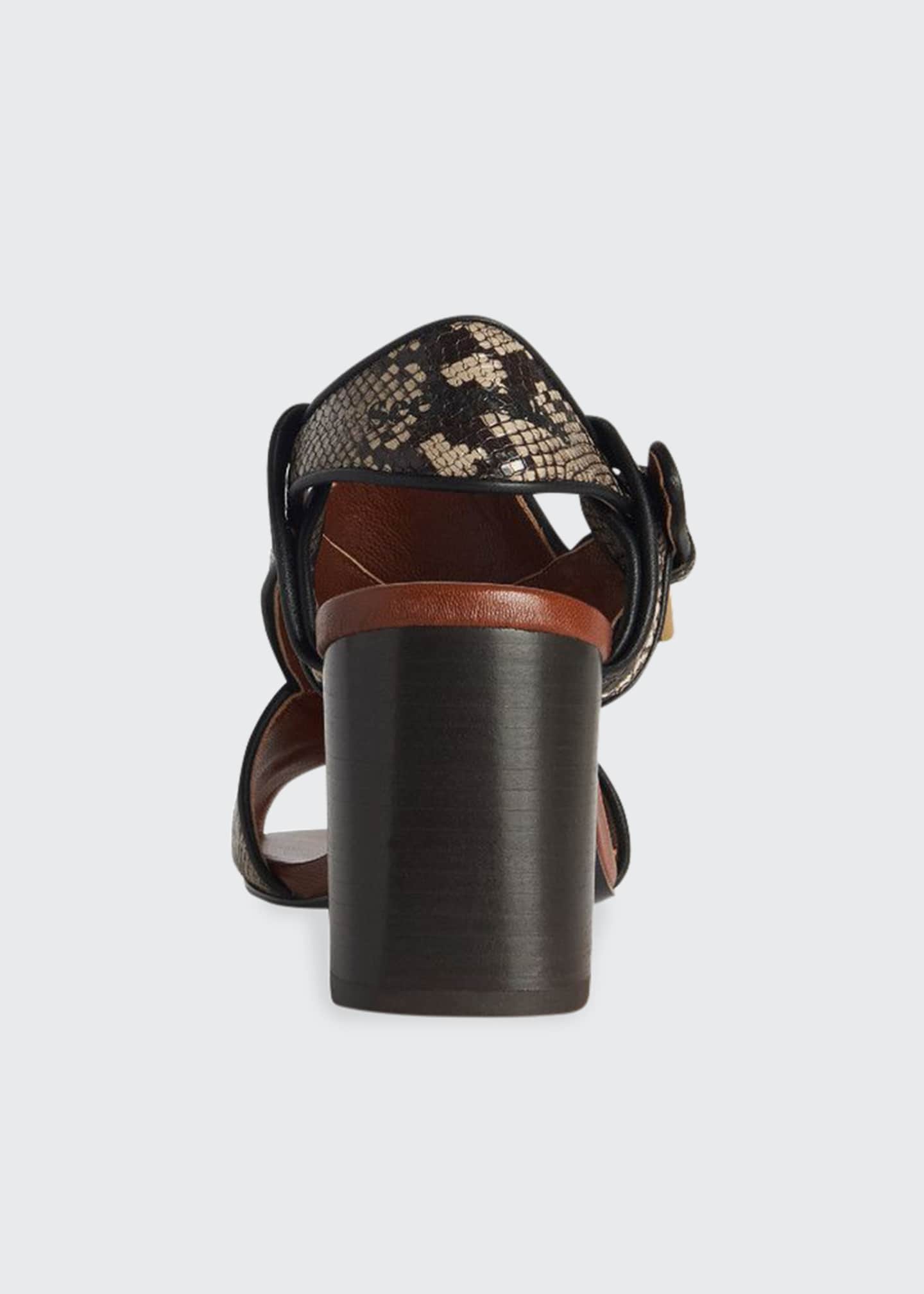 See by Chloe Hella Python-Print Sandals - Bergdorf Goodman