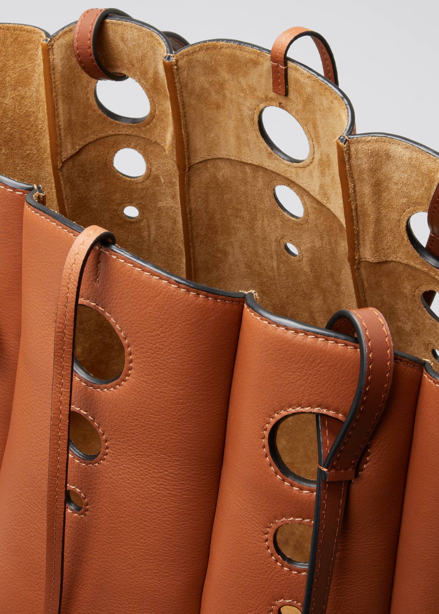 Loewe Shell Perforated Calfskin Tote Bag - Bergdorf Goodman