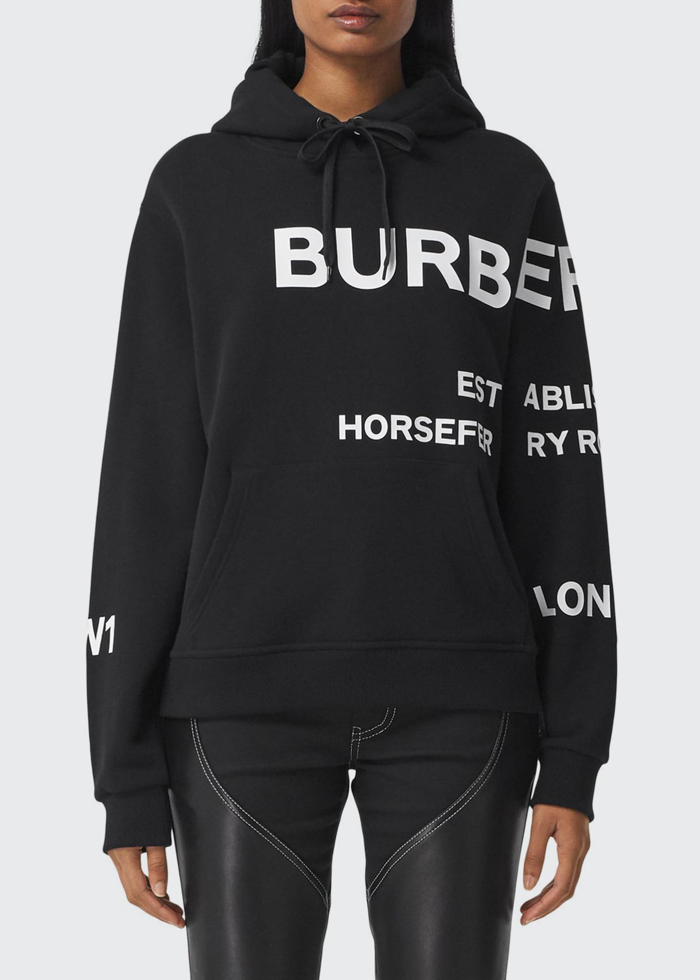 Burberry Horseferry-Print Cotton Oversized Hoodie - Bergdorf Goodman