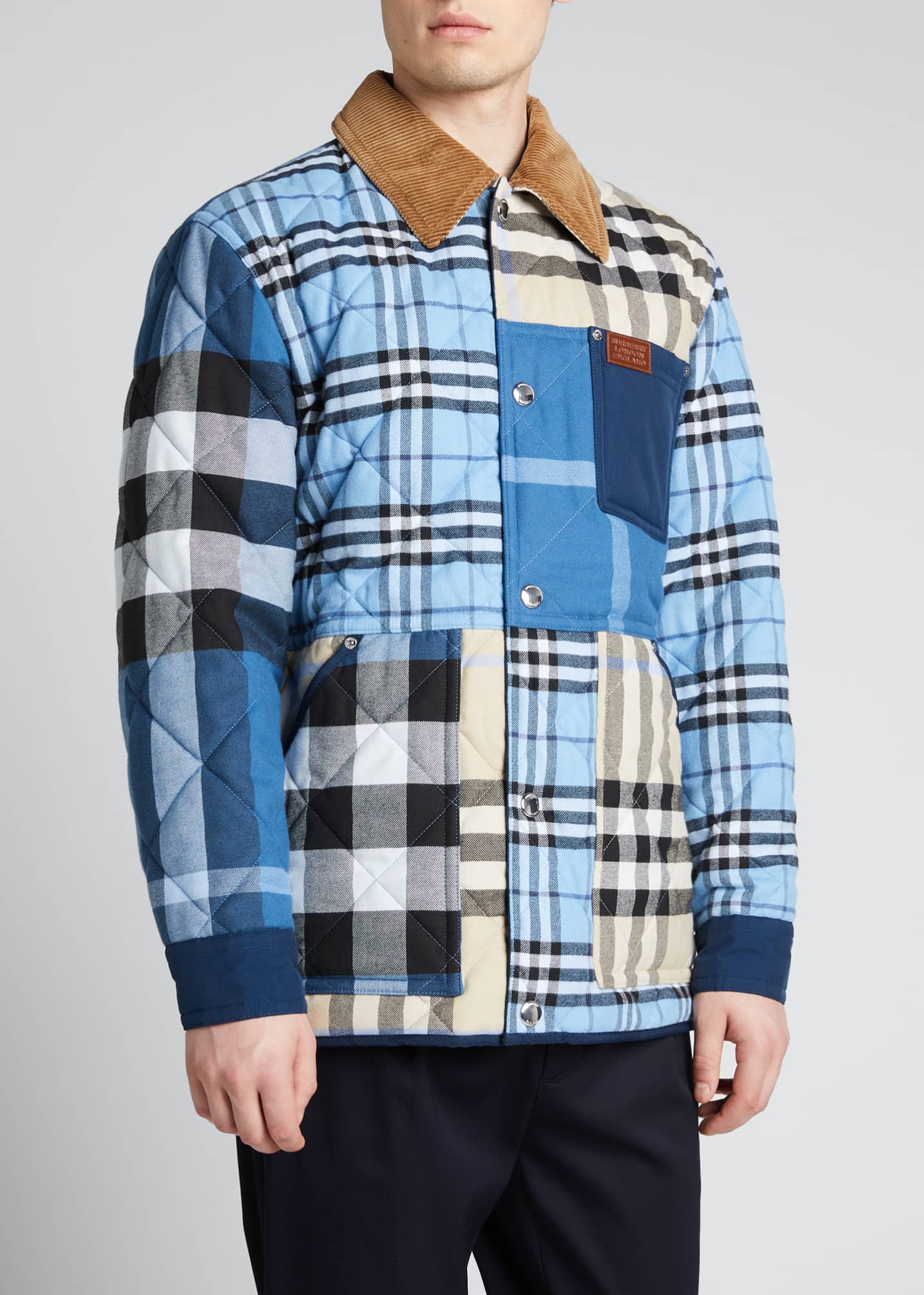 Burberry Men's Henham Mixed-Plaid Jacket - Bergdorf Goodman