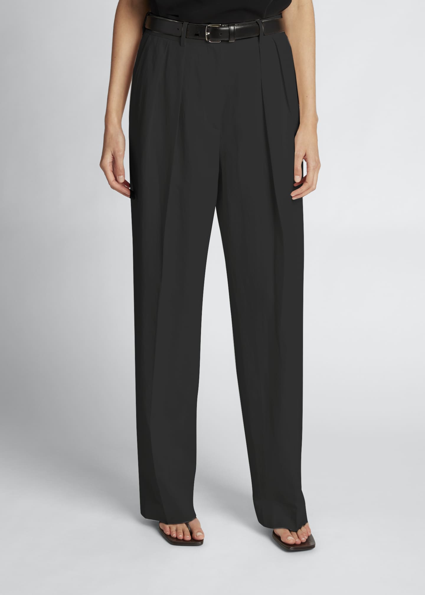 THE ROW Igor Straight-Leg Wool-Blend Pants - Bergdorf Goodman