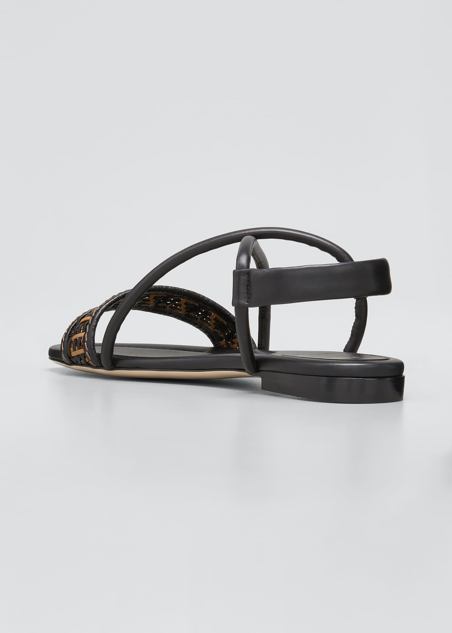 Fendi FF Woven Crisscross Flat Sandals - Bergdorf Goodman