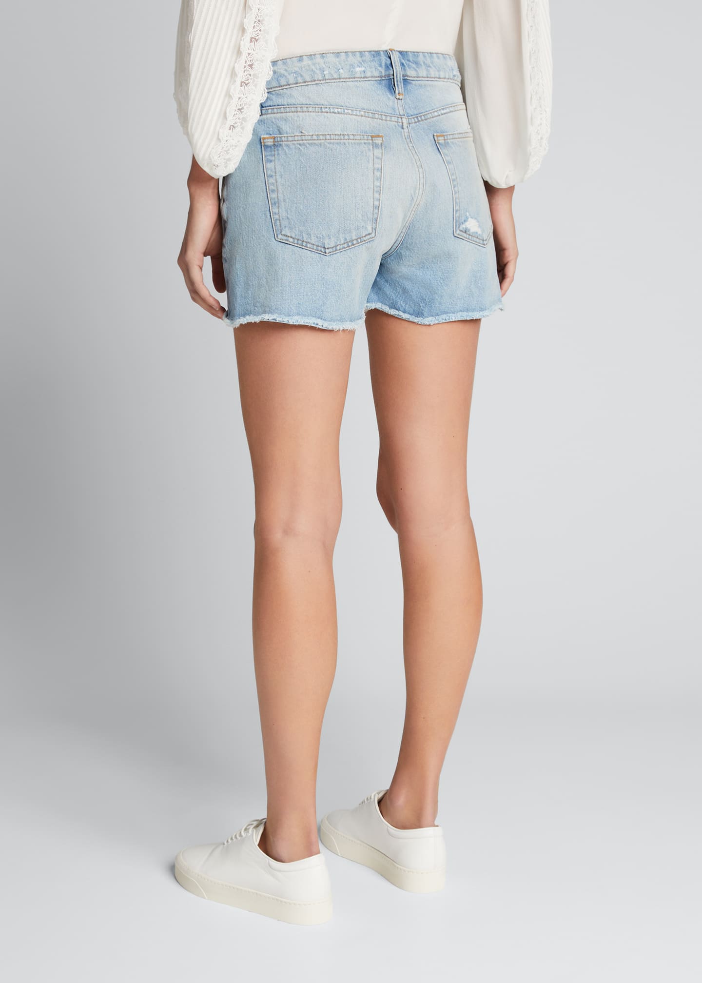 FRAME Le Grand Garcon Shorts with Raw Hem - Bergdorf Goodman